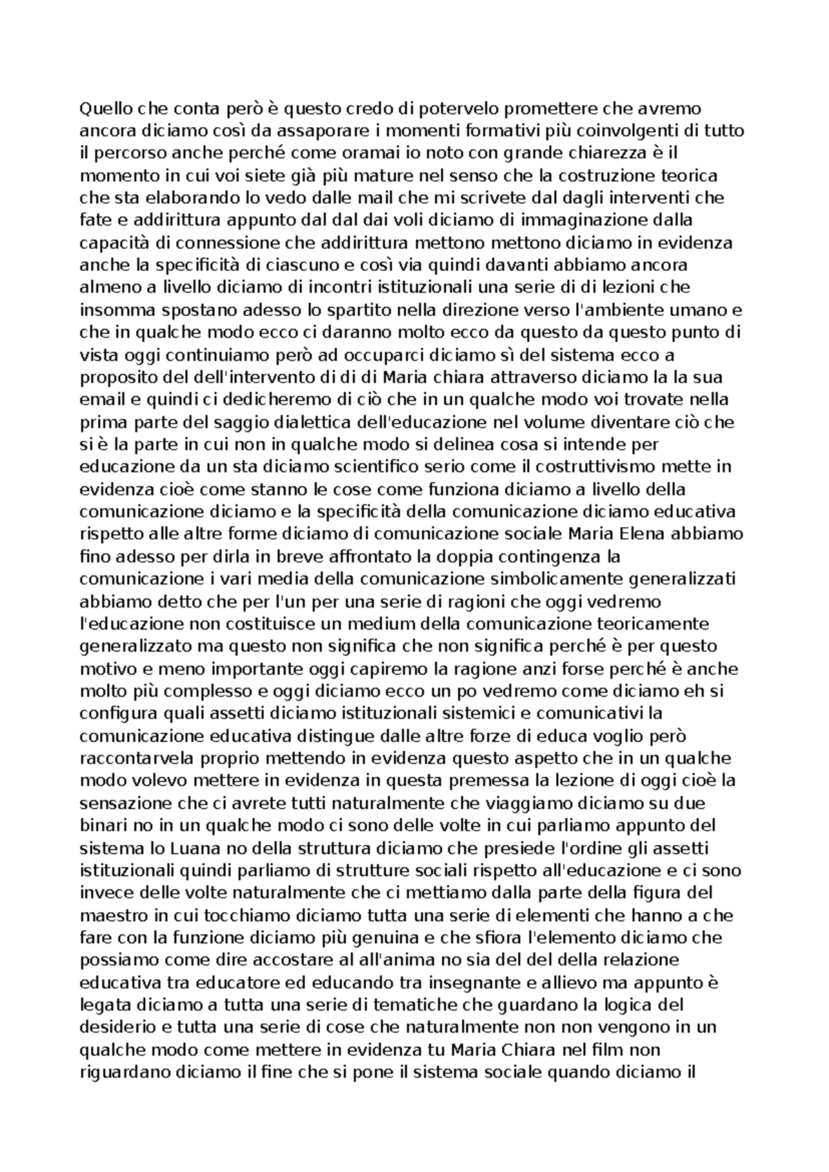 Lezione di Sociologia (SOCI 101) - Trascrizione del 20 Aprile - Studocu