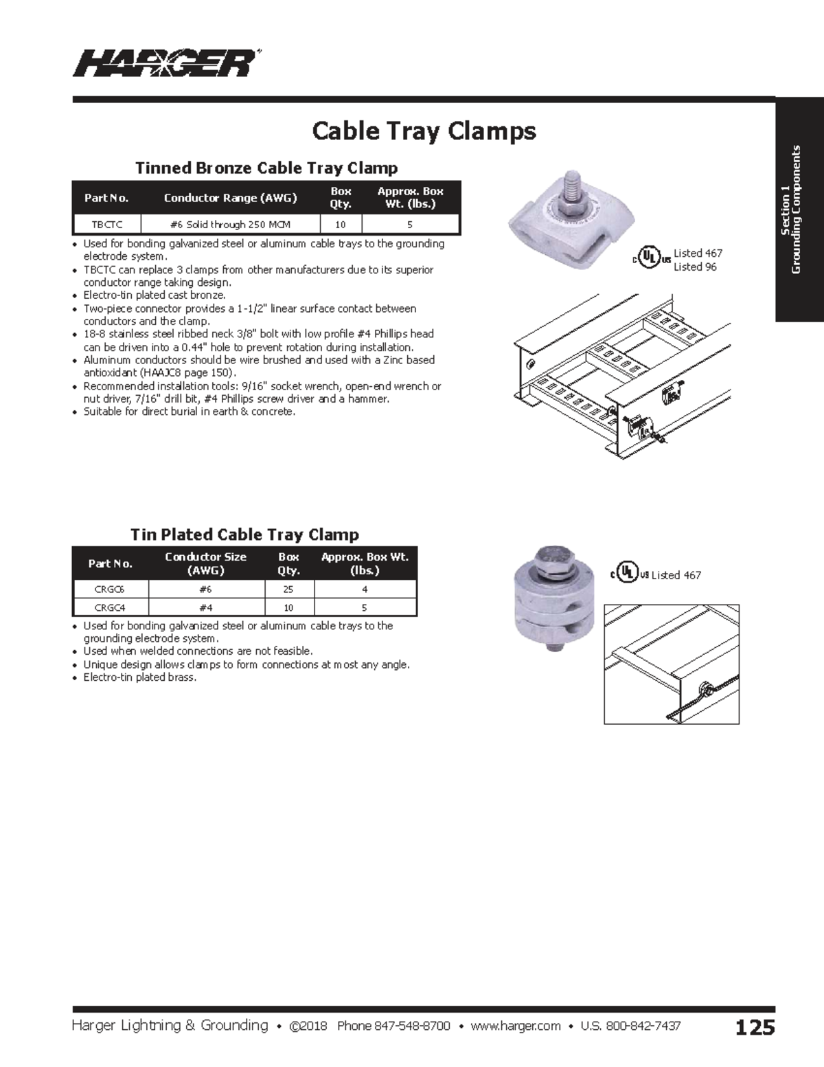 Section 1: Grounding Components & Cable Tray Clamps Overview - Studocu