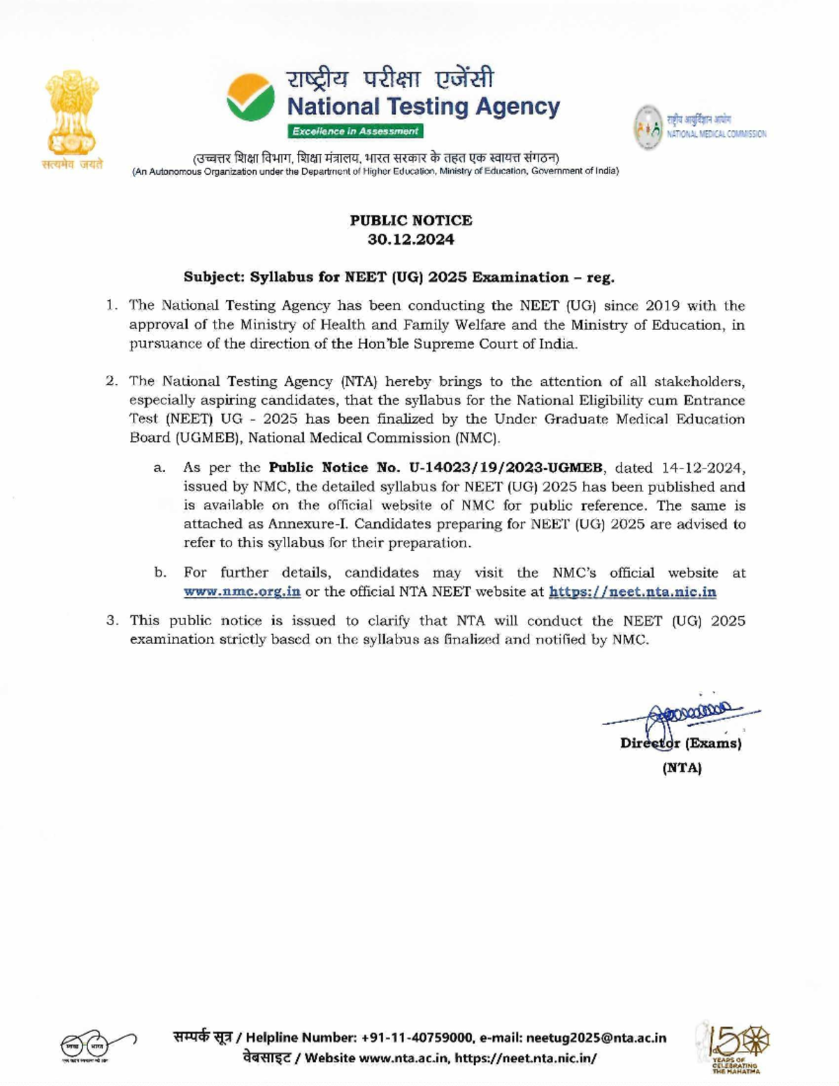 NEET UG 2025 Syllabus Overview and Key Topics - Studocu