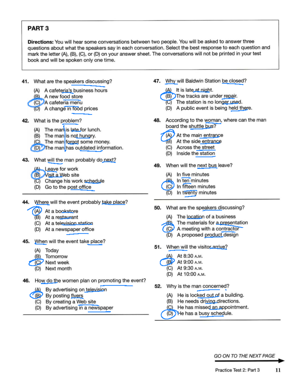 [LC] Part 3 Listening Practice Test 2 - Conversations and Questions ...