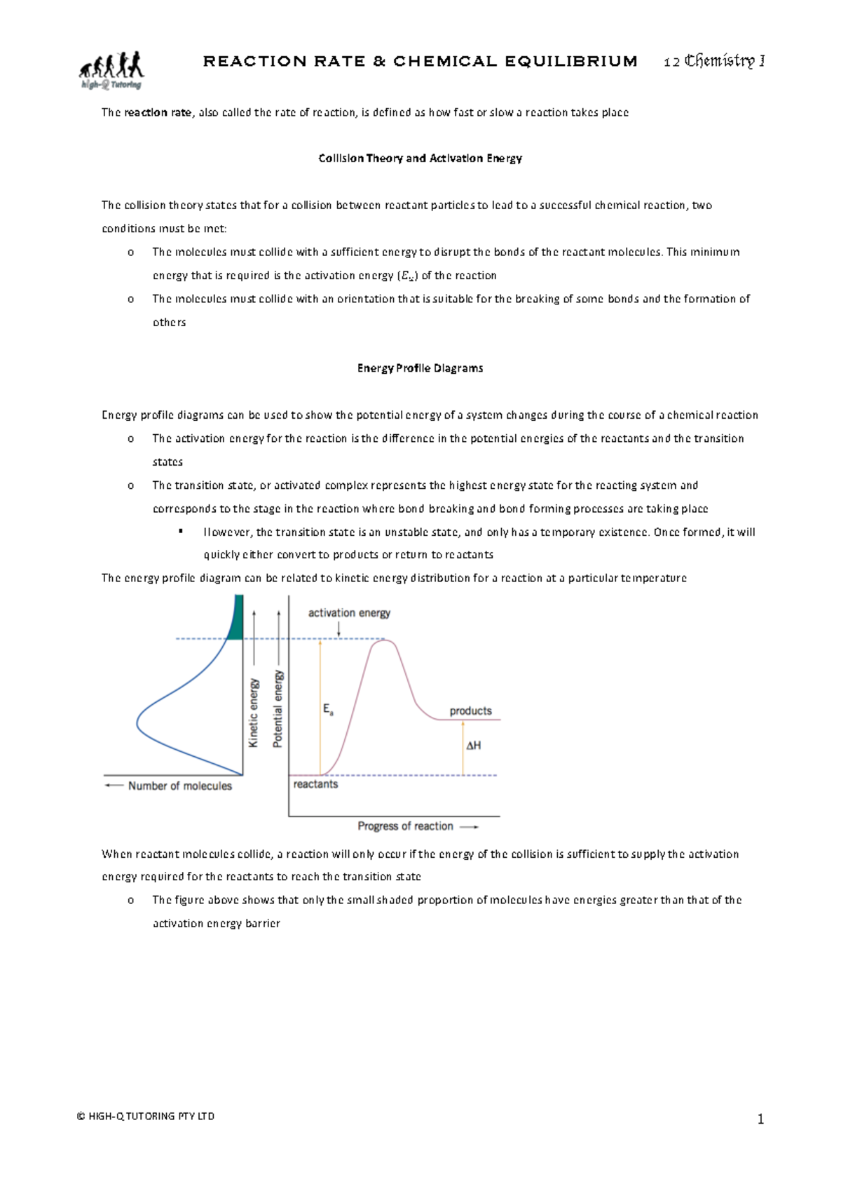 12 Chemistry Reaction Rate and Chemical Equilibrium - REACTION RATE ...