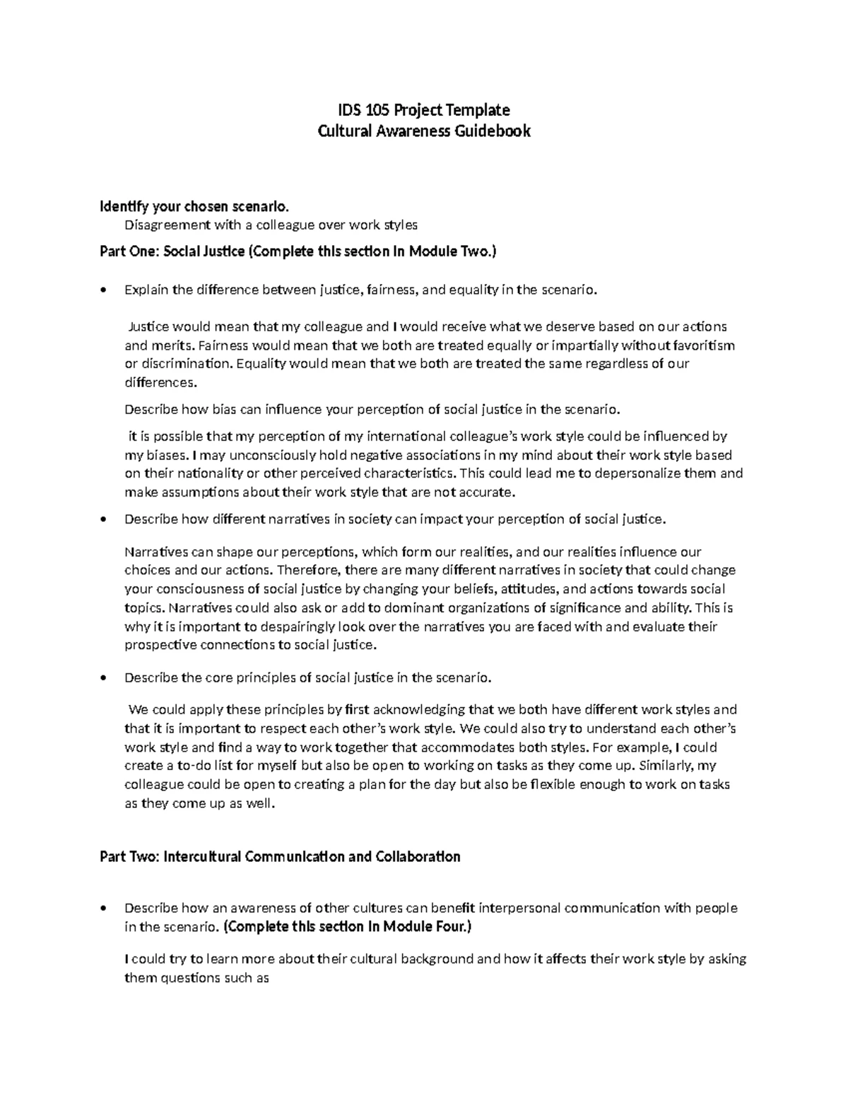 IDS 105 Empathy in Online Learning Discussion Responses - Studocu