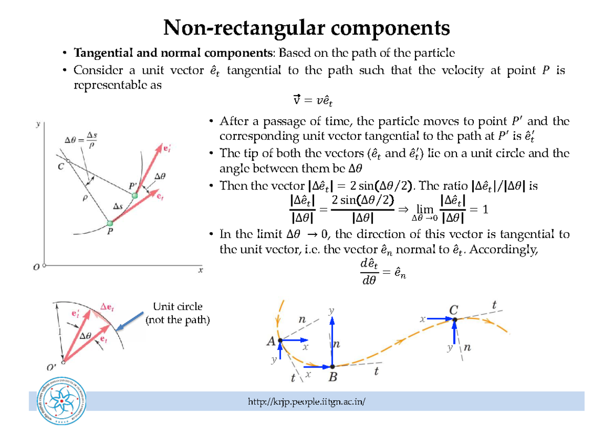 Tangential and Normal Components in Particle Motion (STAT 101) - Studocu