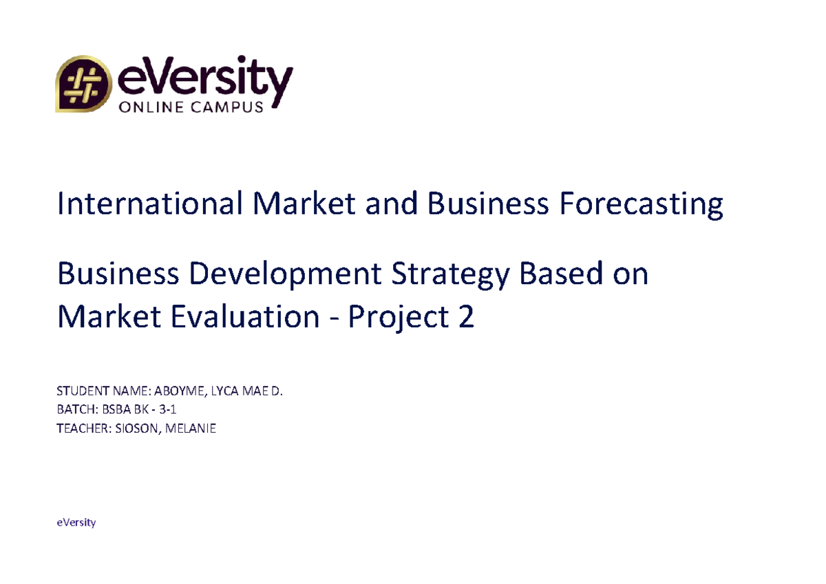 EVCBAMKG548 EVT-001 - Business Development Strategy for GlobalTech Innovations - Studocu