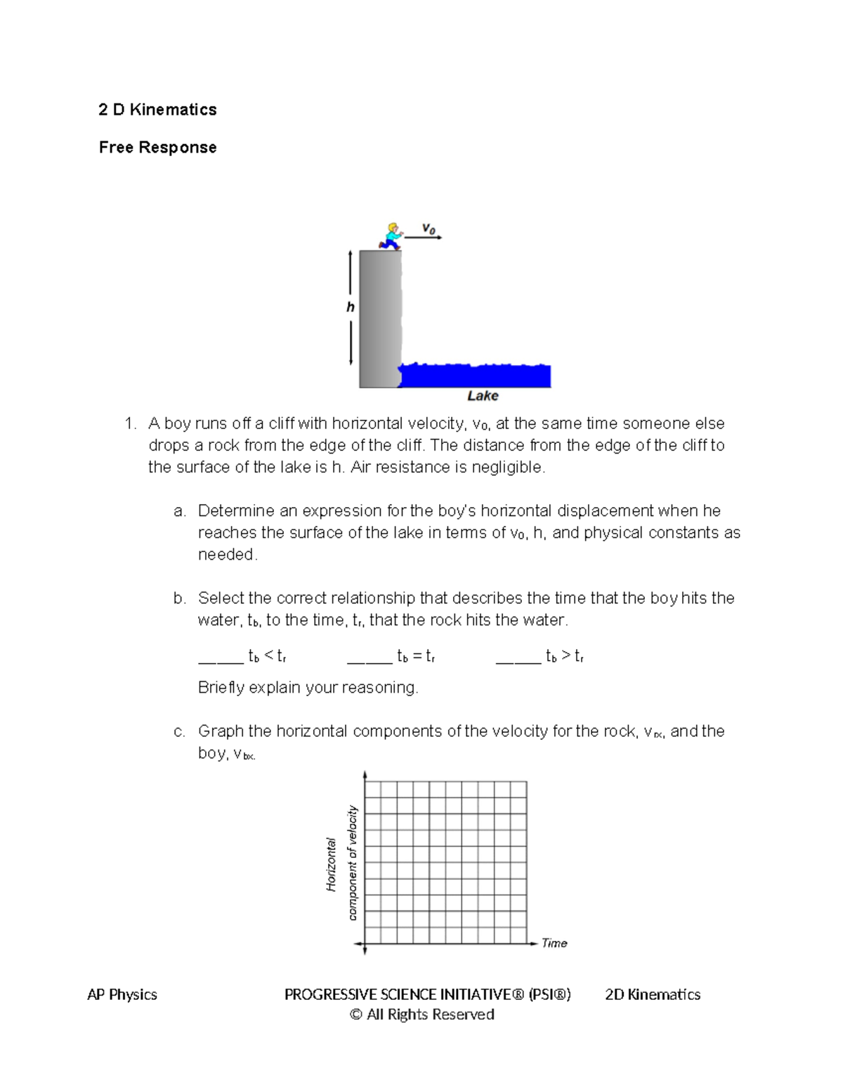 AP Physics 2D Kinematics Free Response Questions and Solutions - Studocu