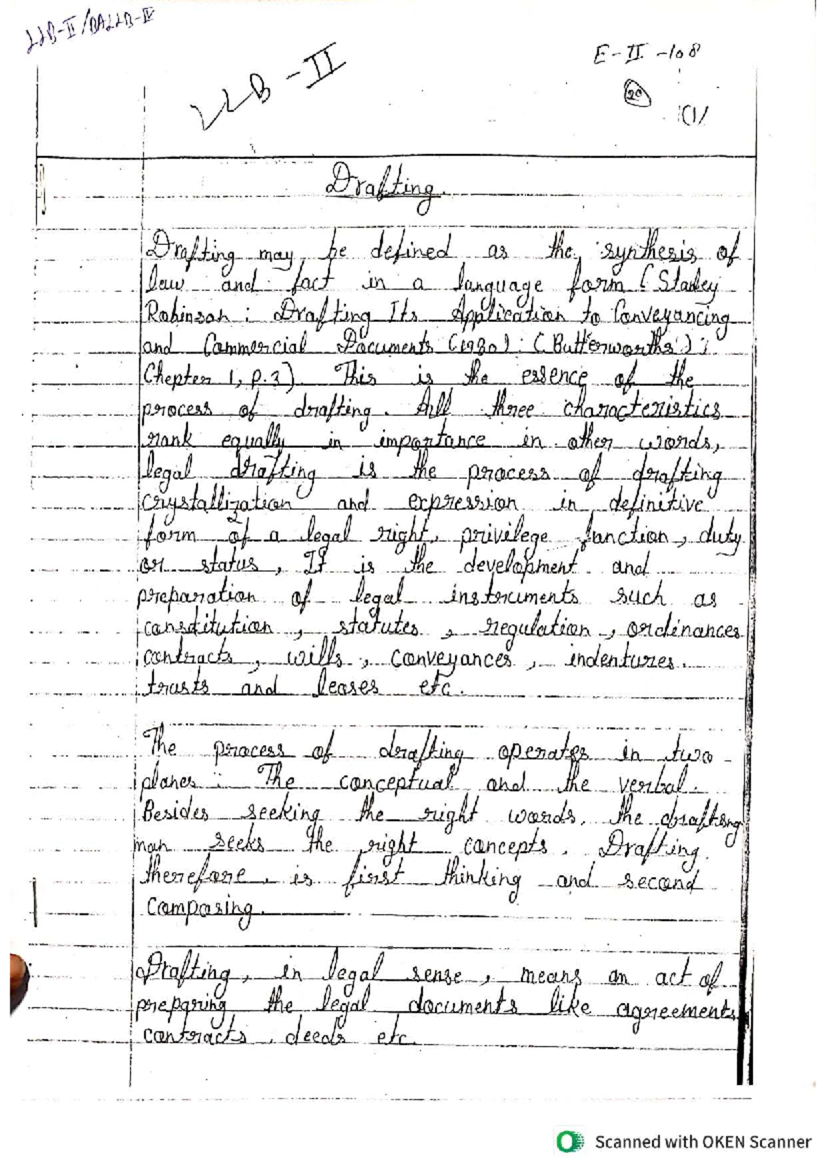 LLB 2nd Year Practical File: Drafting Legal Documents - Studocu