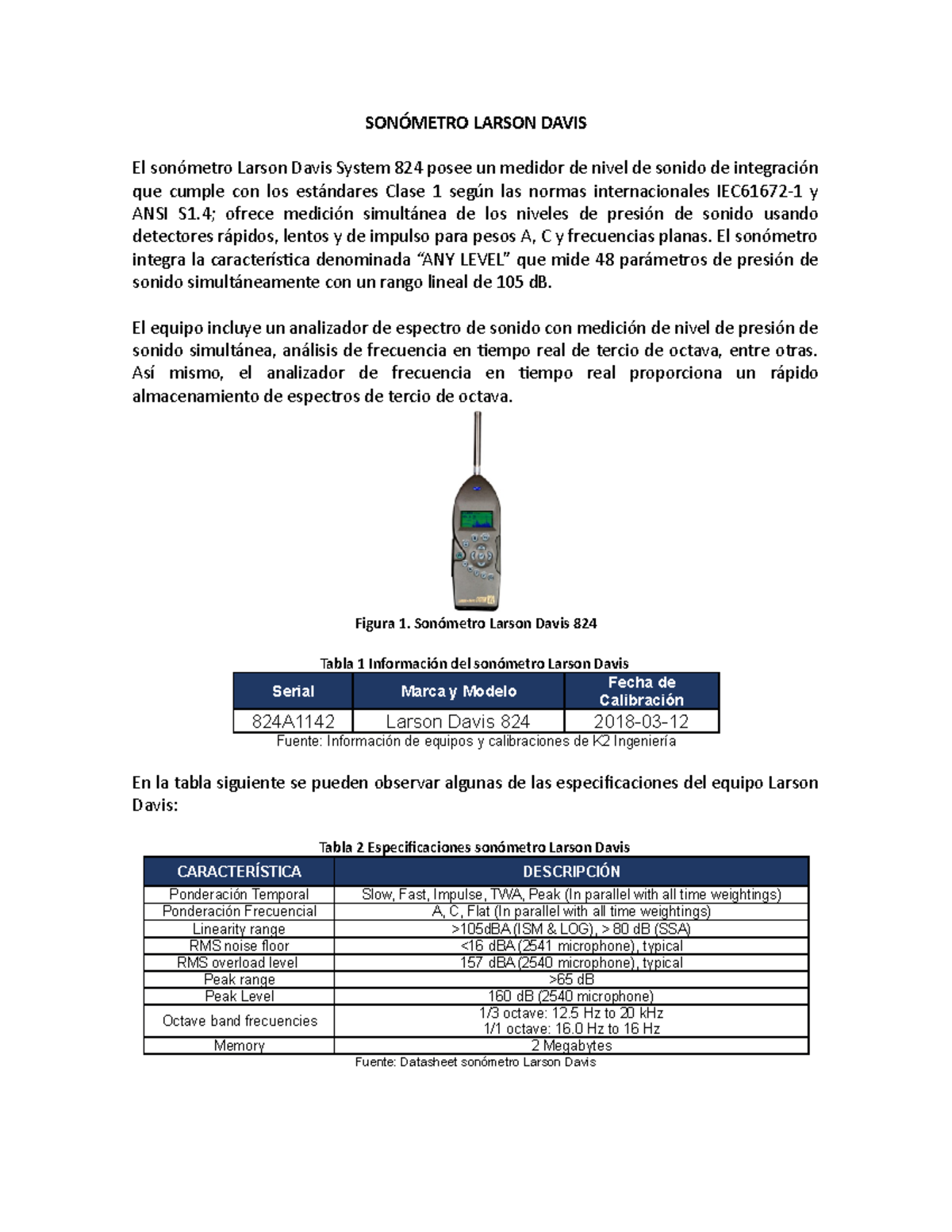 Equipos monitoreo de Ruido - SONÓMETRO LARSON DAVIS El sonómetro Larson ...