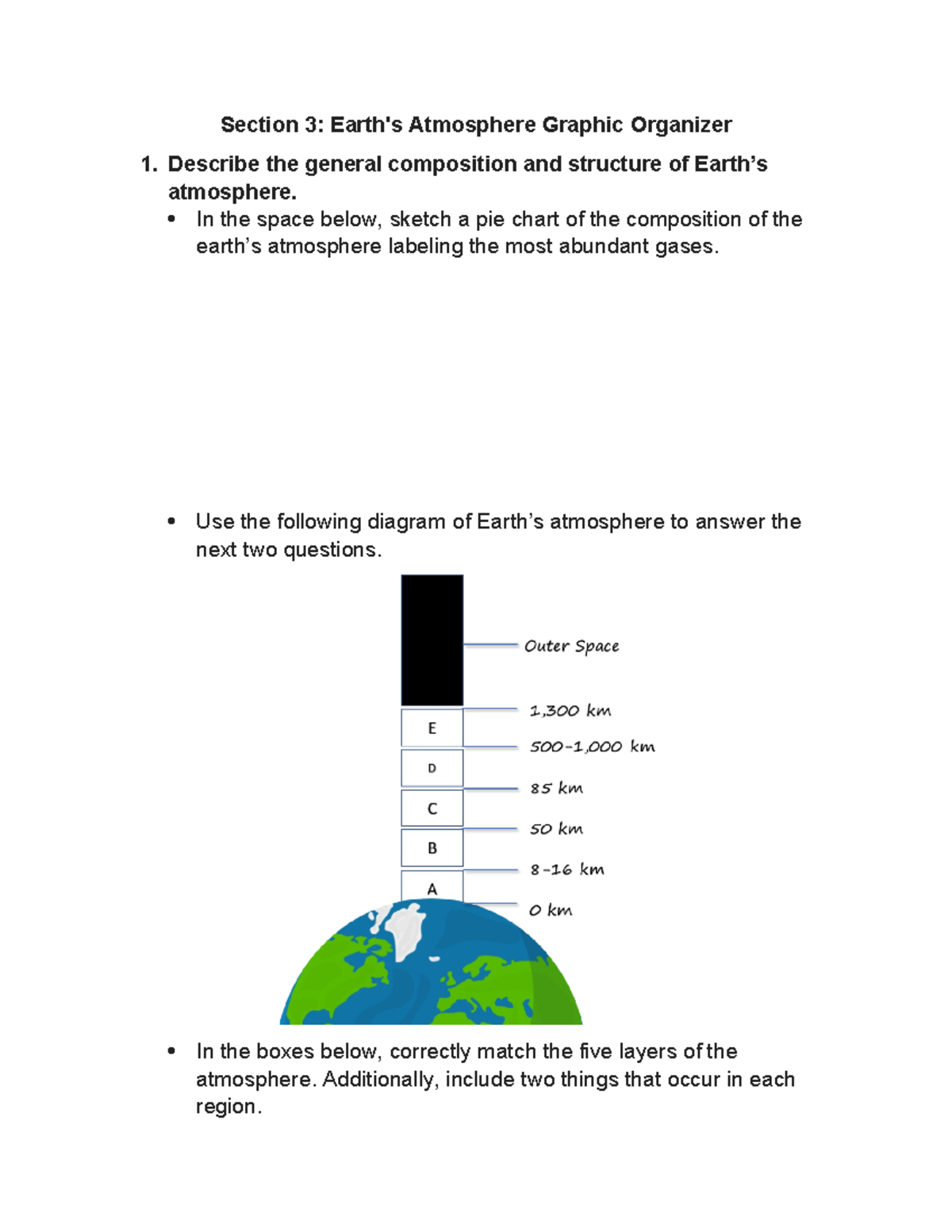 Earth's Atmosphere: Overview and Key Processes (Course Code: Earth Sci ...