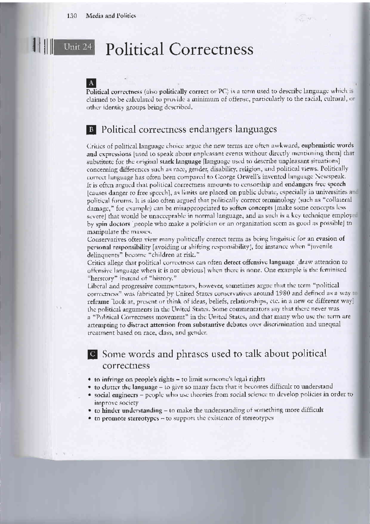 130 Media and Politics: Political Correctness Analysis and Discussion ...