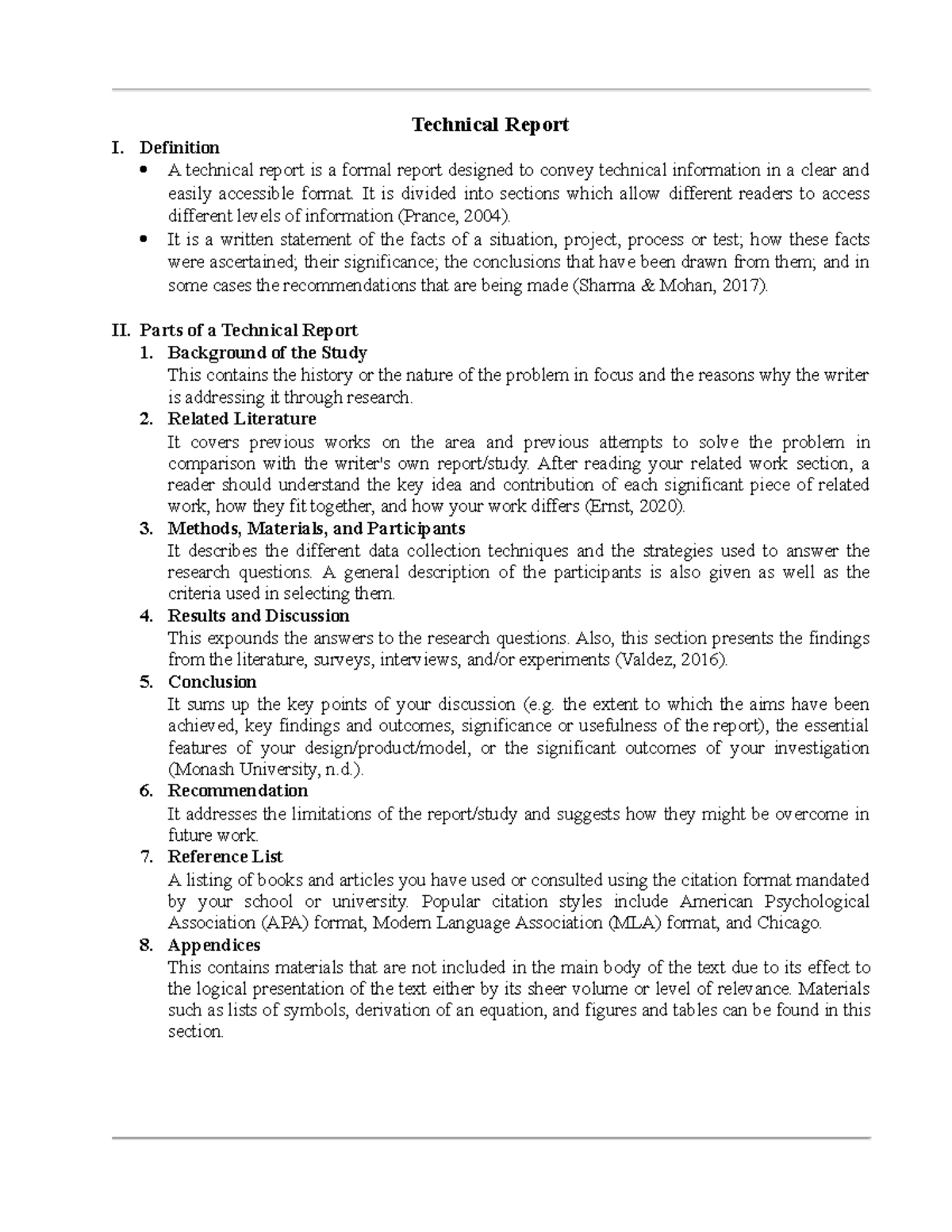 Comprehensive Guide to Writing a Technical Report - Studocu