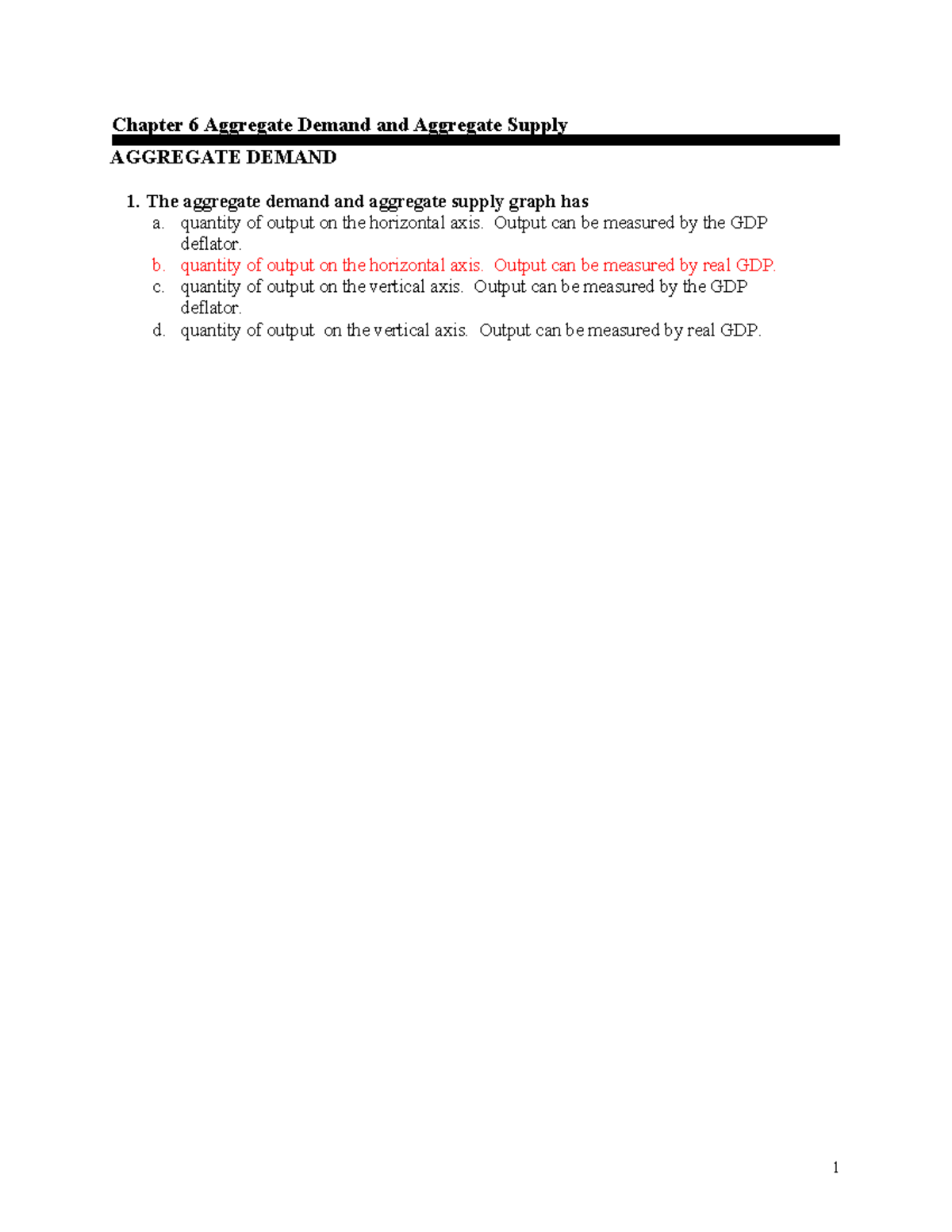Chapter 6 Aggregate Demand and Supply Notes (ECO 2022) - Studocu