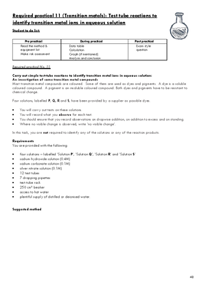 AQA A Level Chemistry Required Practical 3 - Chemistry exemplar for ...
