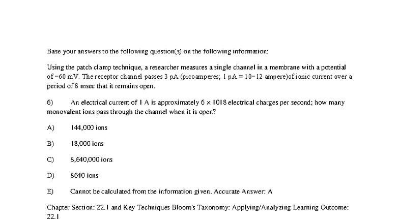Test Bank for Becker's World of the Cell (10th Ed) - Chapter 22.1 - Studocu