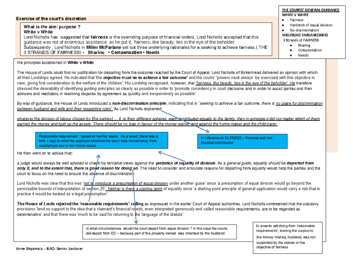 FP-UOL(3) G(8) - Financial Fairness in White v White: Key Principles ...