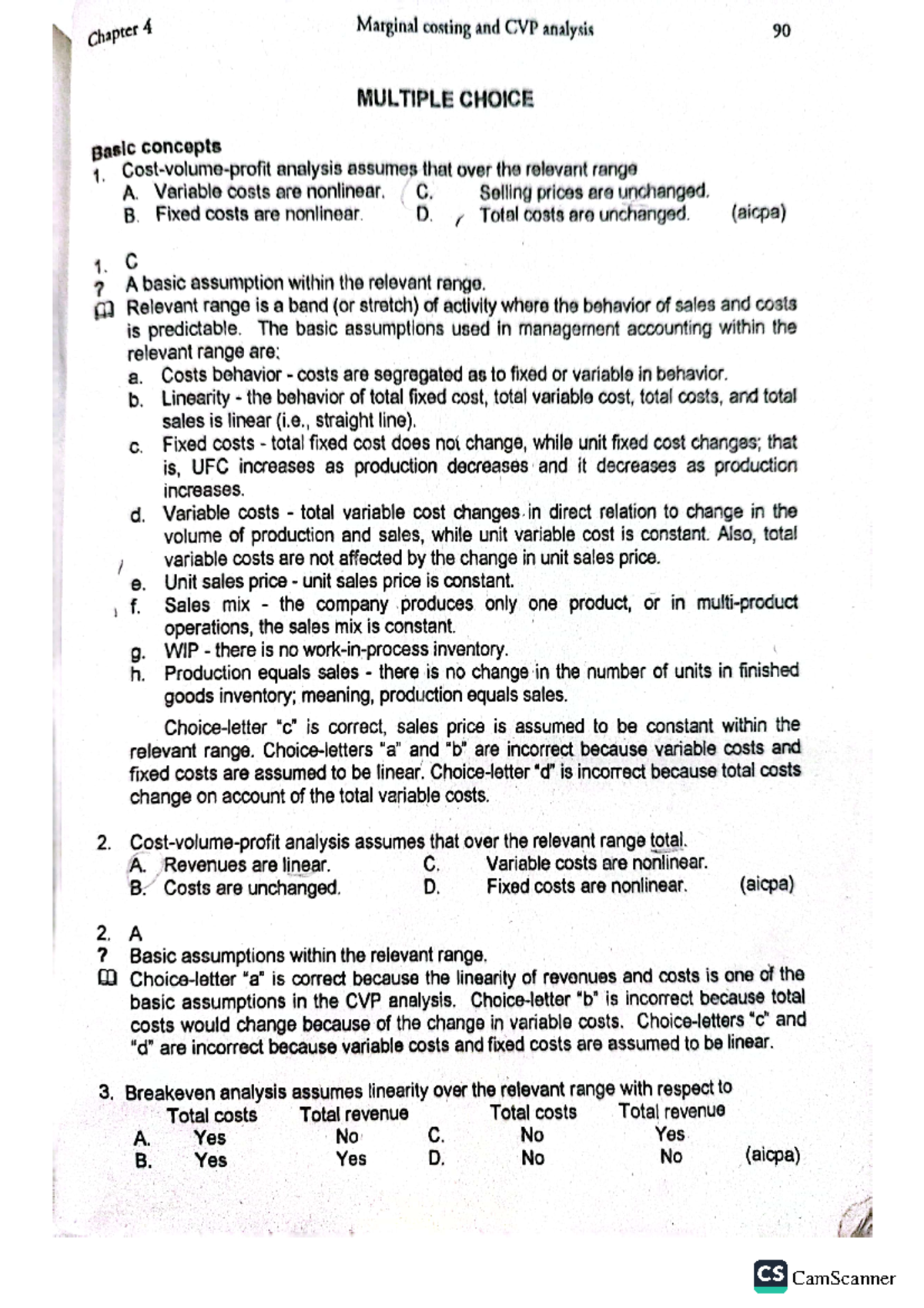 CVP Agamata Review Notes and Key Concepts for Study - Studocu