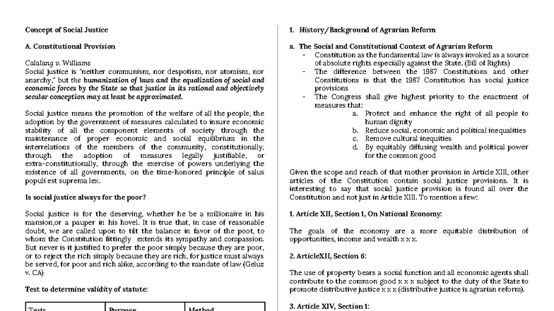 Agrarian Law: Social Justice and Constitutional Provisions in AR - Studocu