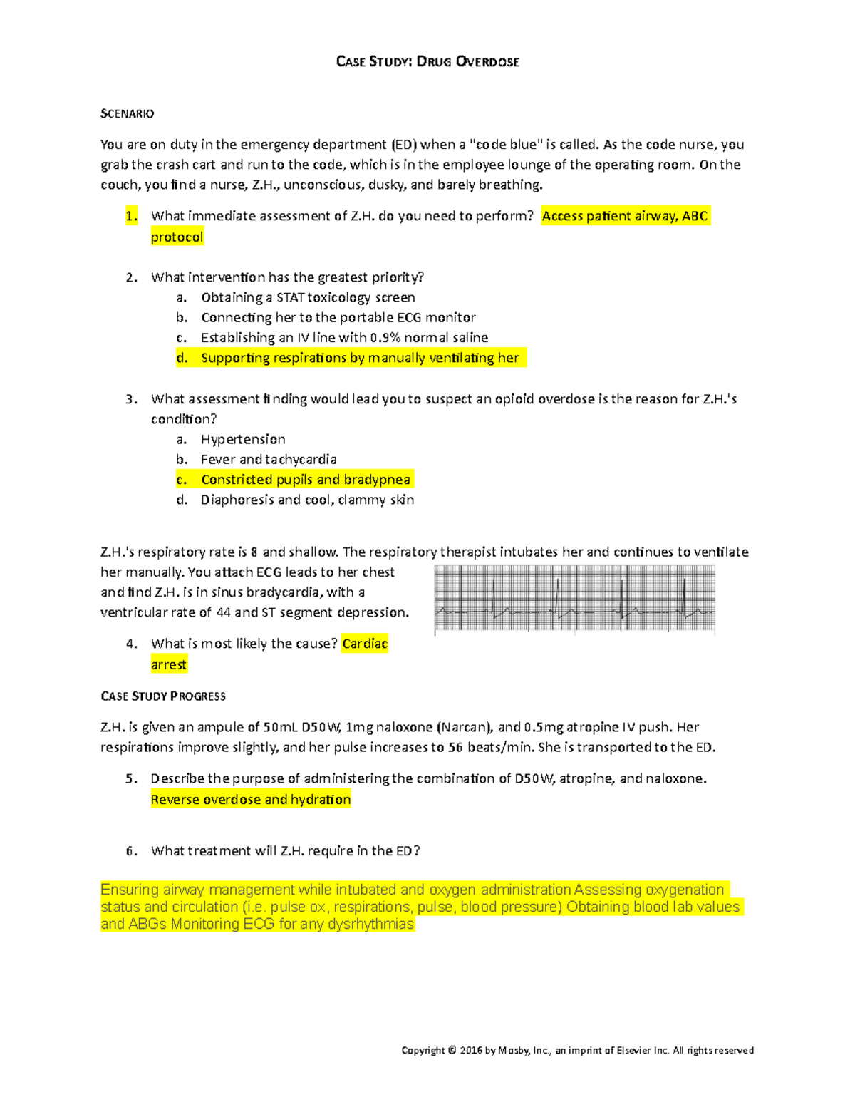 Overdose Case Study Week 3 SPR21 - CASE STUDY: DRUG OVERDOSE SCENARIO ...