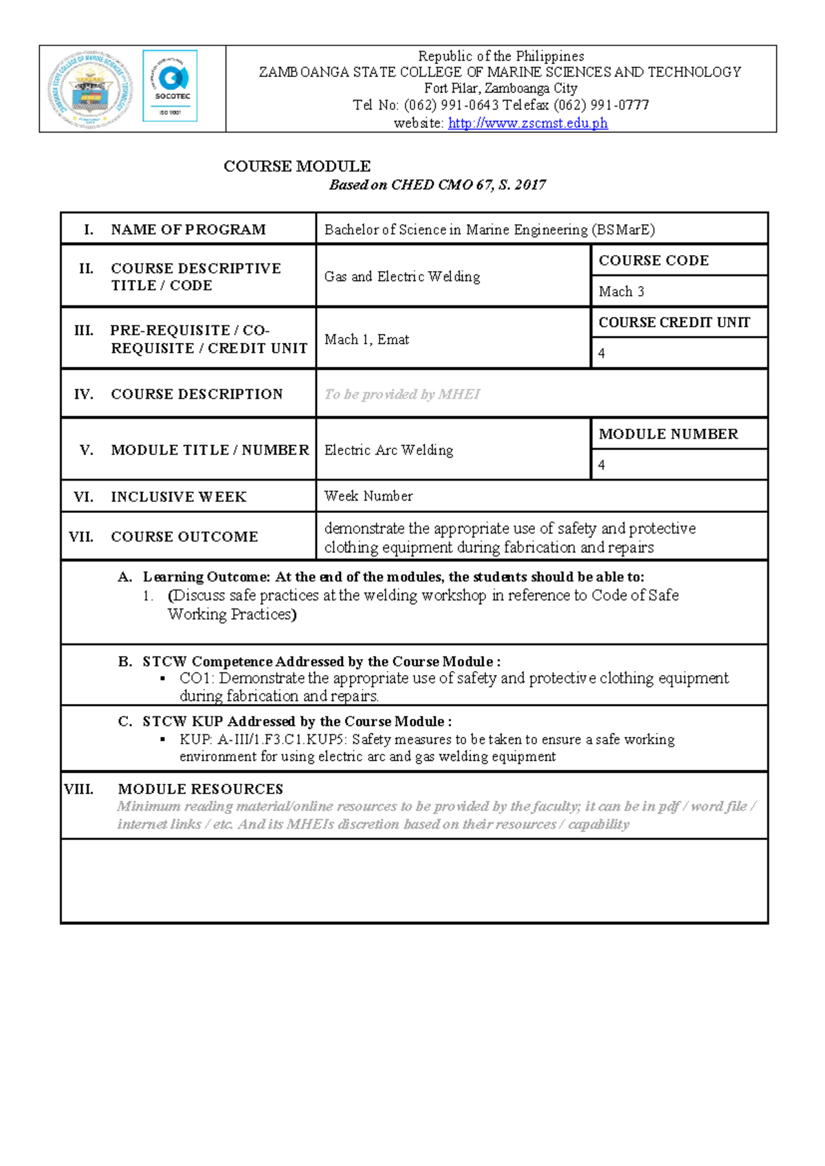 Module 4: Electric Arc Welding Techniques & Safety Procedures (Mach 3 ...