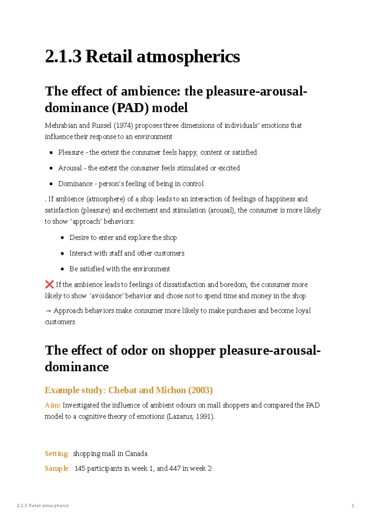 Retail Atmospherics: The Impact of Ambience on Consumer Behavior (2.1.3 ...