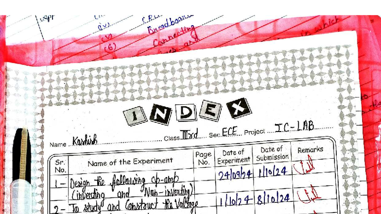 IC ECE Practical File: Experiments on Amplifiers and Converters - Studocu