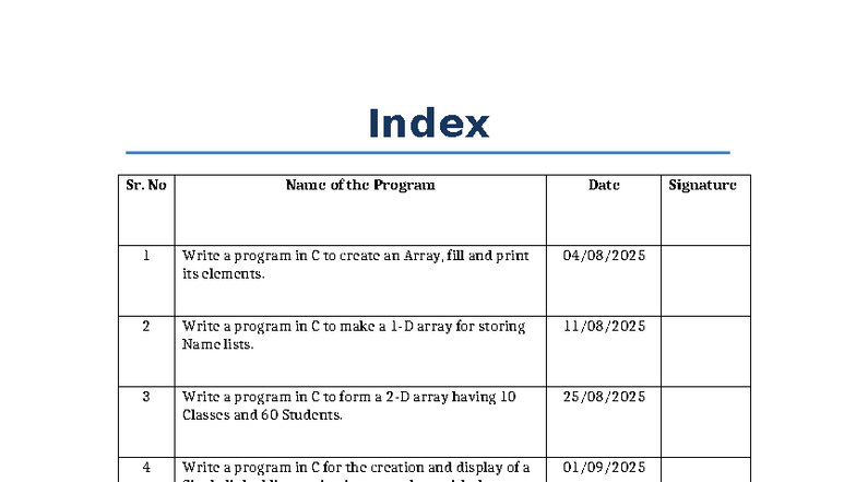 C Programming Exercises Array Data Structure Operations Studocu