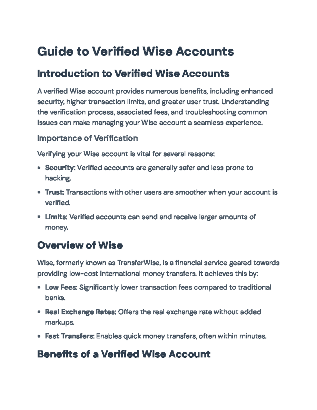 Guide to Purchasing and Verifying Wise Accounts for Secure Transactions ...