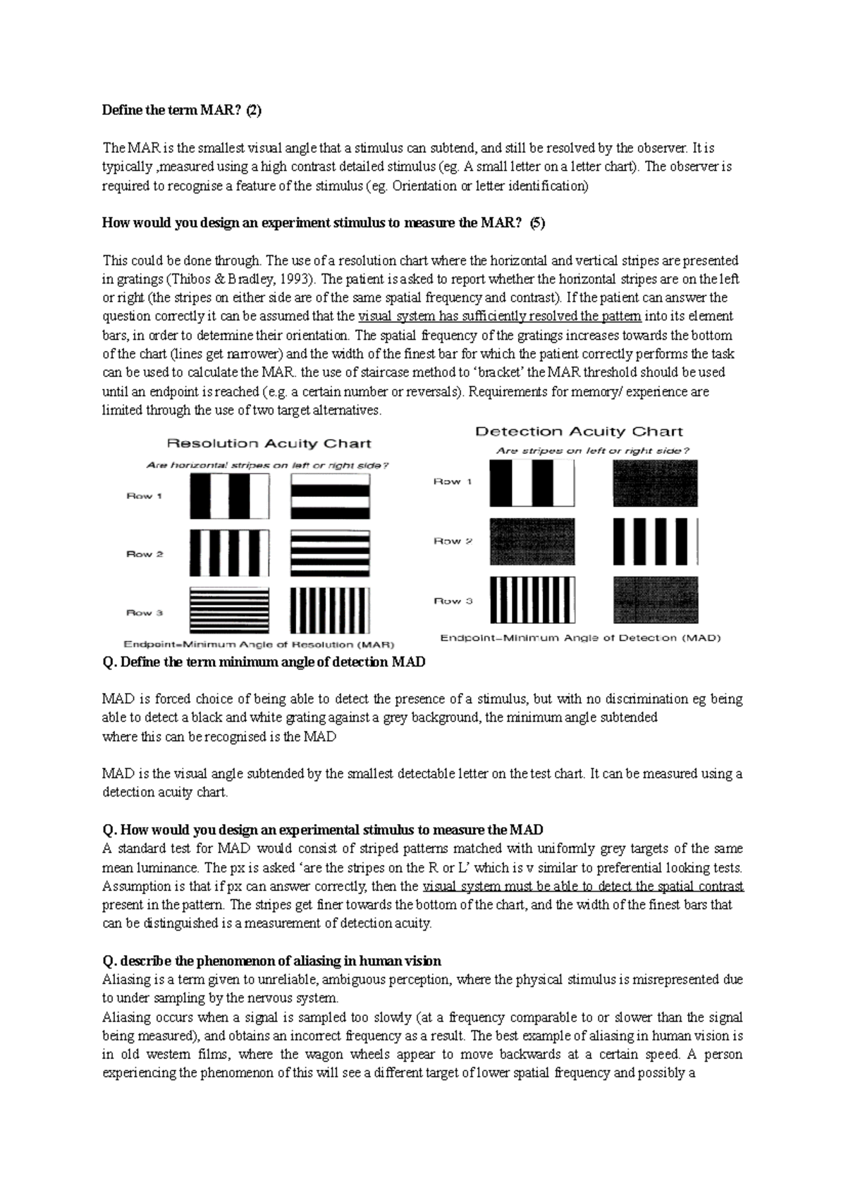 LV-past-papers - n/a - Define the term MAR? (2) The MAR is the smallest ...