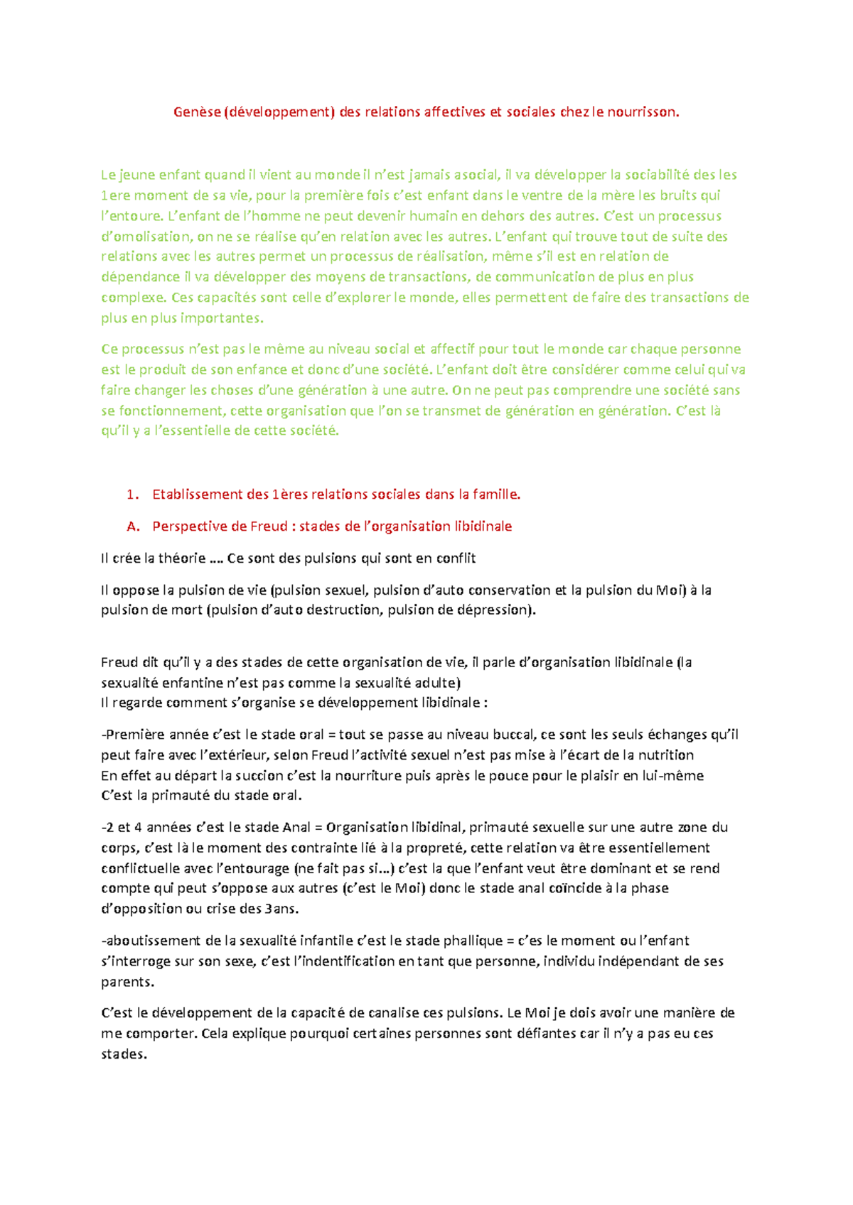 Développement des Relations Affectives et Sociales chez le Nourrisson ...