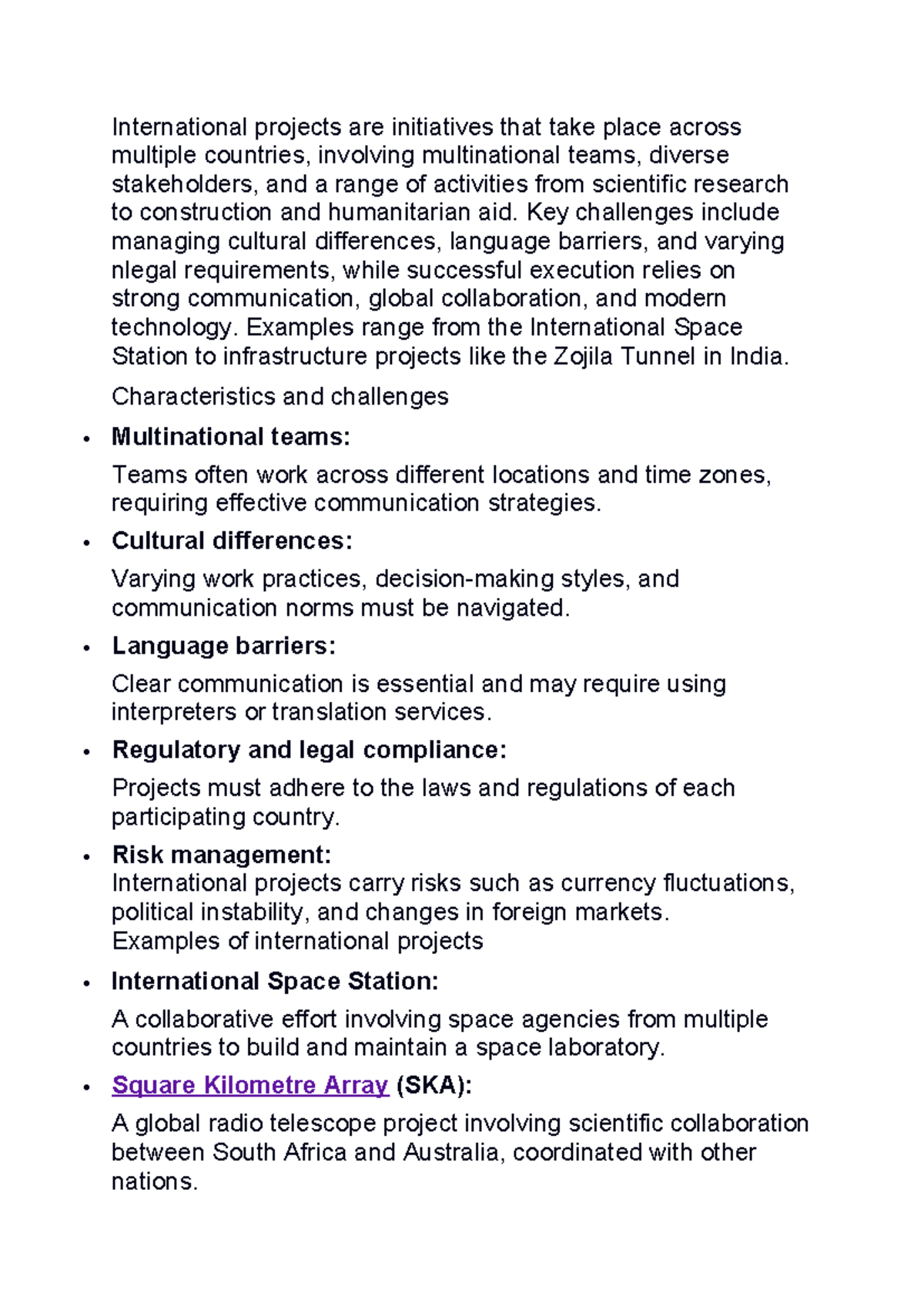 International Projects: Challenges and Examples of Global Collaboration ...