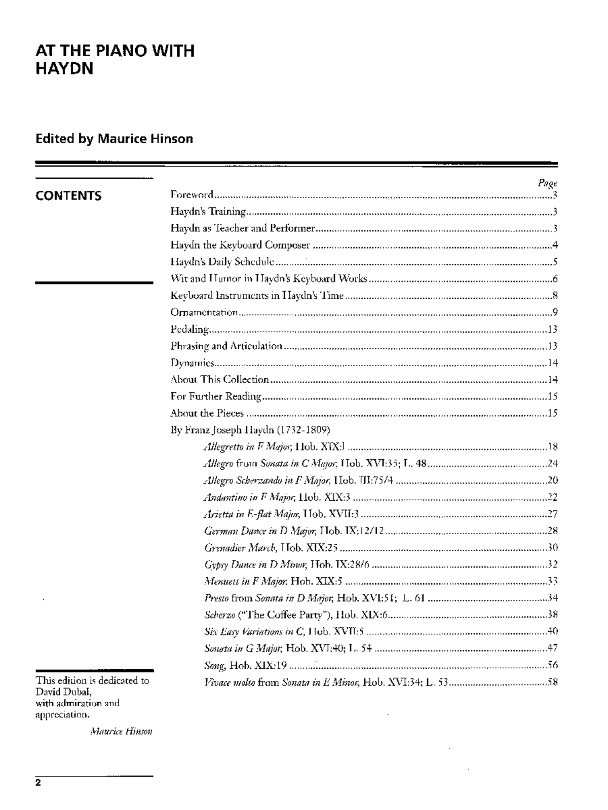 AT THE PIANO WITH HAYDN: A Comprehensive Guide to His Works - Studocu