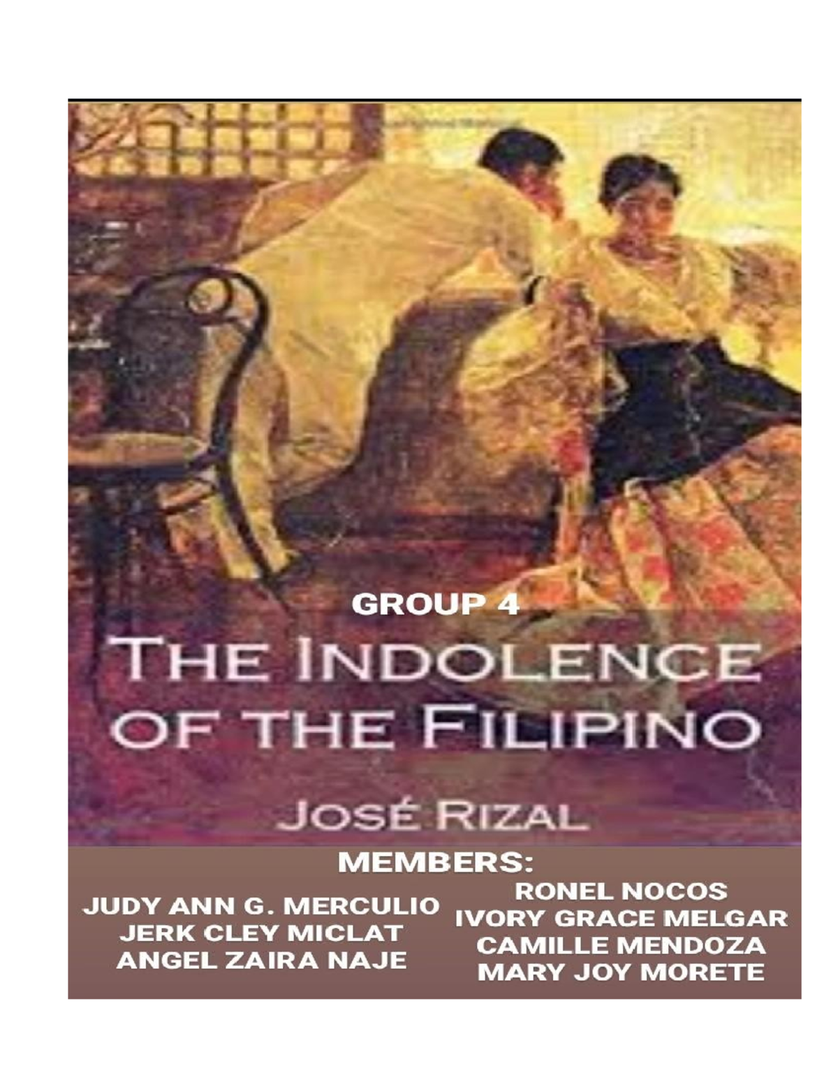 Exploring the Indolence of the Filipino: Insights from Rizal's Work ...
