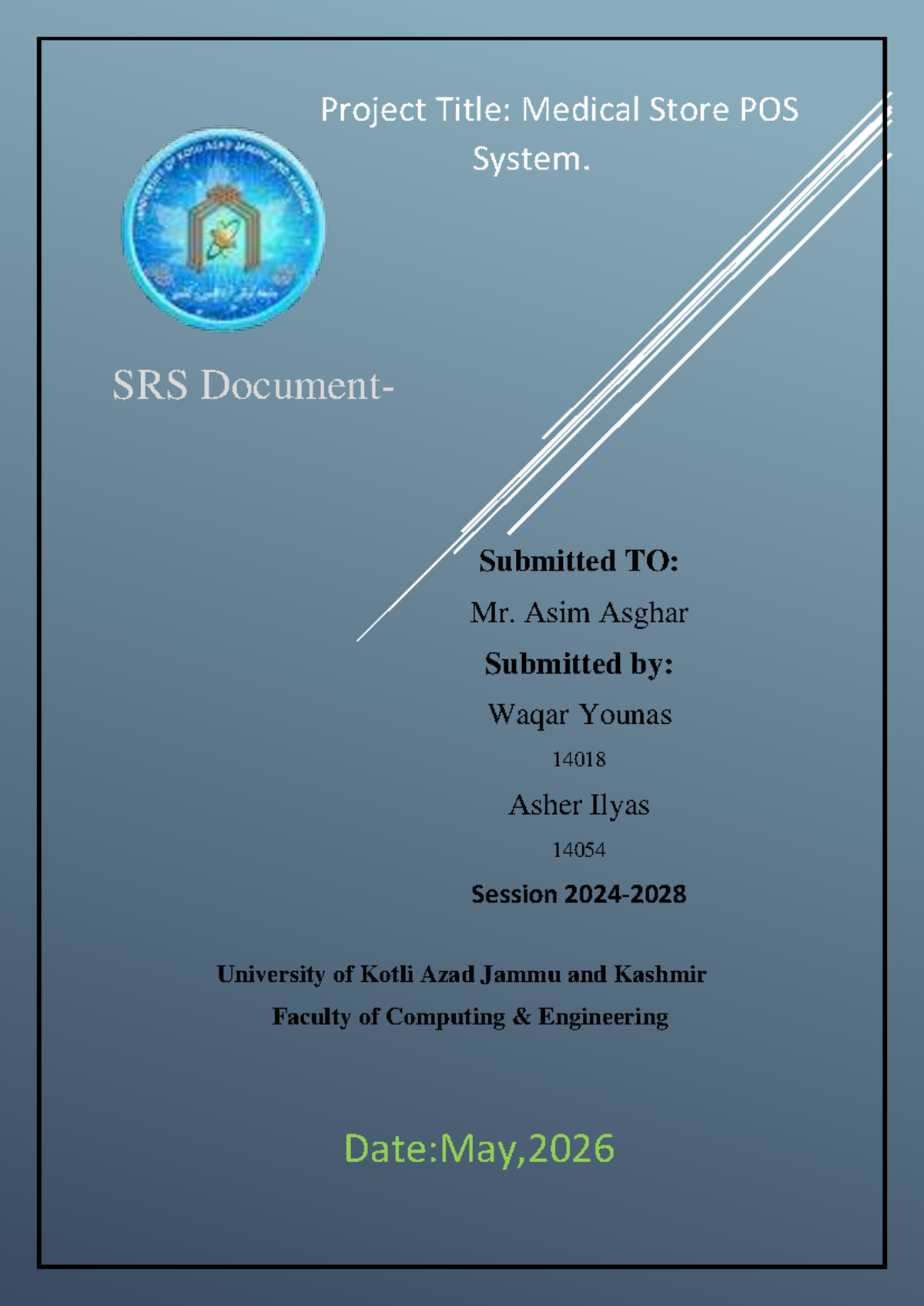 Medical Store POS System SRS - Waqar & Asher 14018/14054 - Studocu