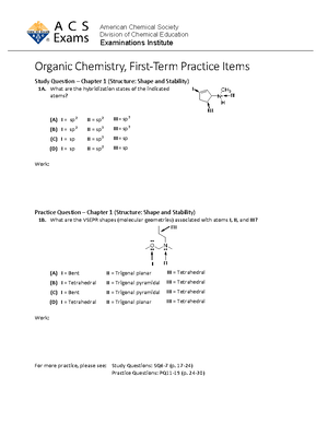 Chem 105 test 3 - practice test - JASPERSE CHEM 210 PRACTICE TEST 3 ...