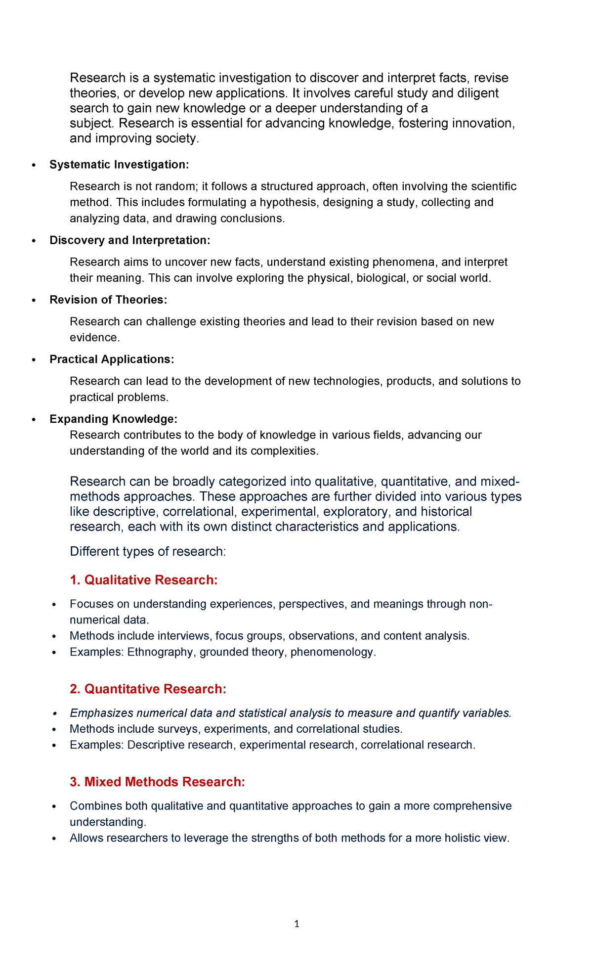 RES ED 1 - Comprehensive Overview of Research Methodologies - Studocu