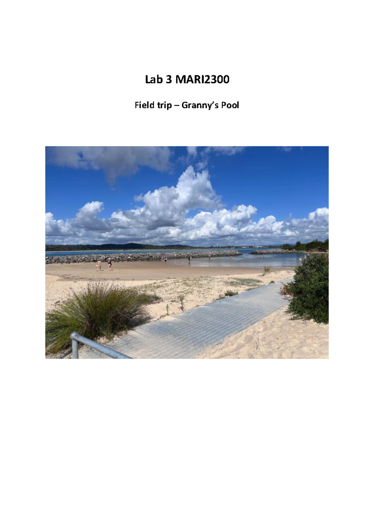 Lab 3 MARI2300 Field Trip: Plankton & Marine Plant Collection - Studocu