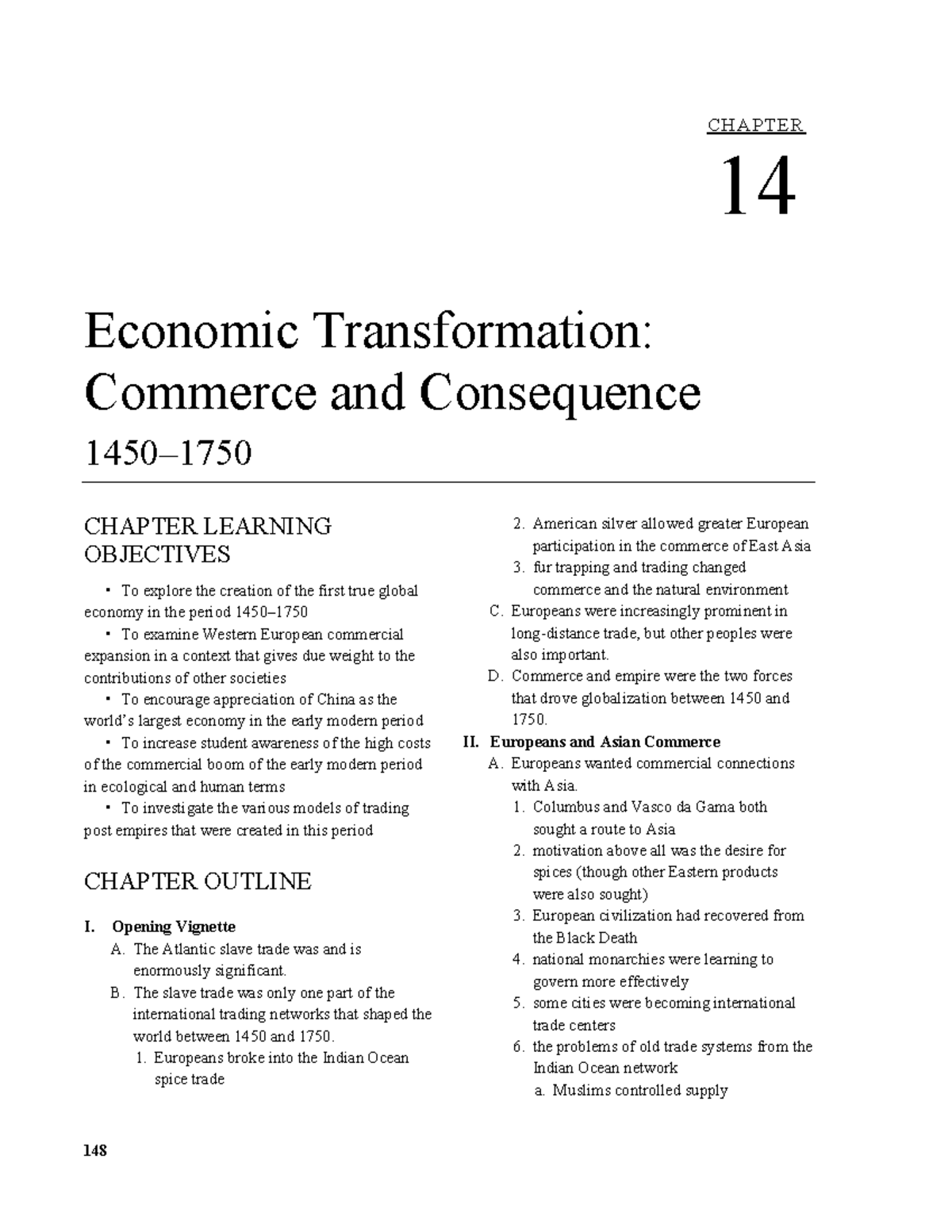 Chapter 14 I-END - 148 CHAPTER 14 Economic Transformation: Commerce and ...