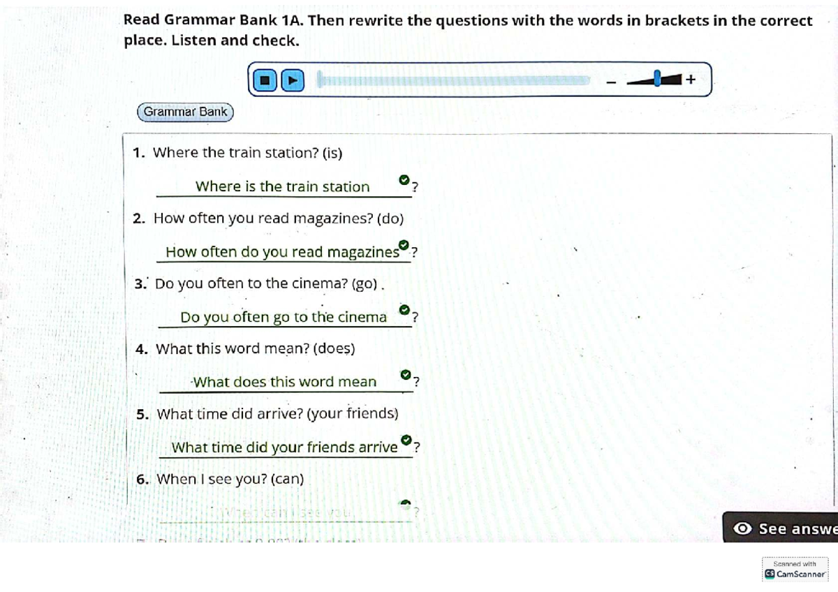Básico 7 - Grammar Bank Exercises and Activities for Intermediate ...