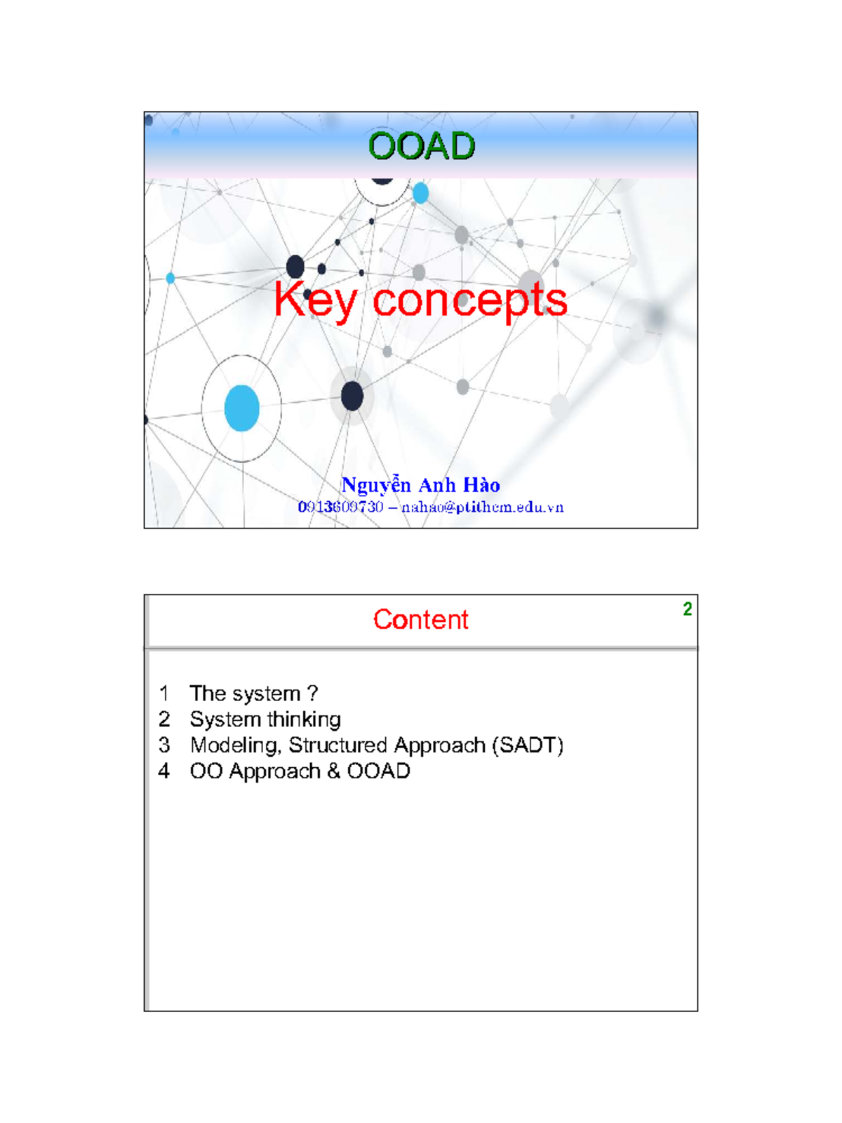 OOAD Concepts Overview: Key Principles and System Analysis - Studocu