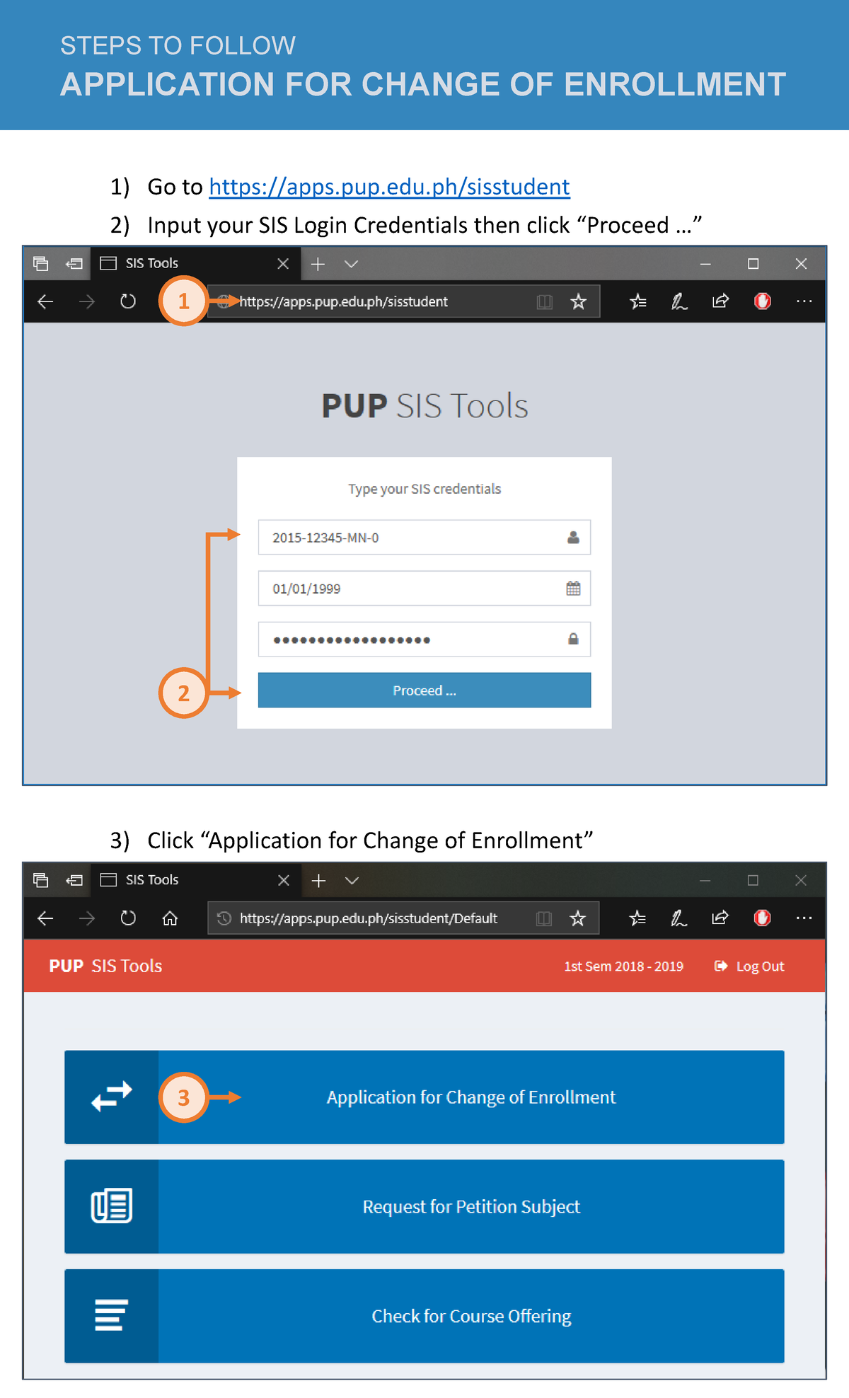 HOW TO Apply FOR Change OF Enrollment - STEPS TO FOLLOW APPLICATION FOR ...
