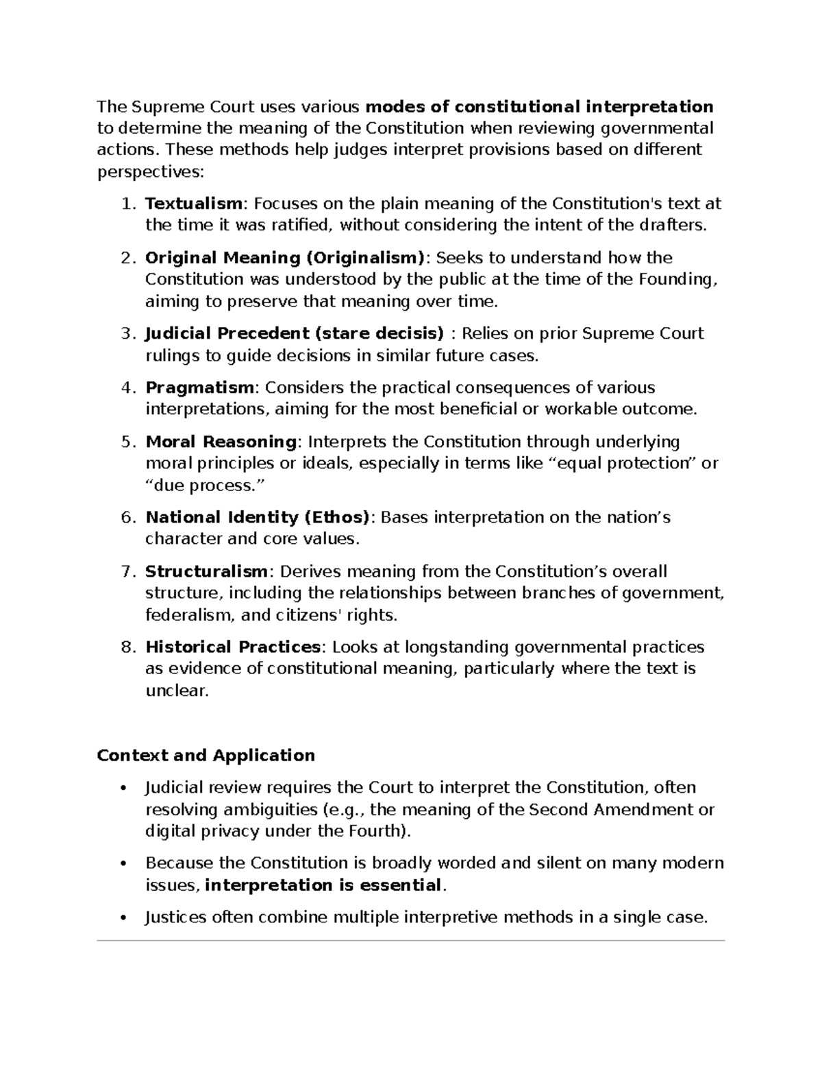 Constitutional Interpretation Methods: Pros & Cons Analysis (POL 101 ...