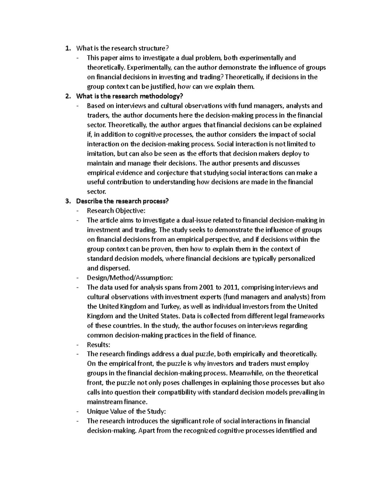 Research Insights on Financial Decision-Making: Structure, Methodology ...