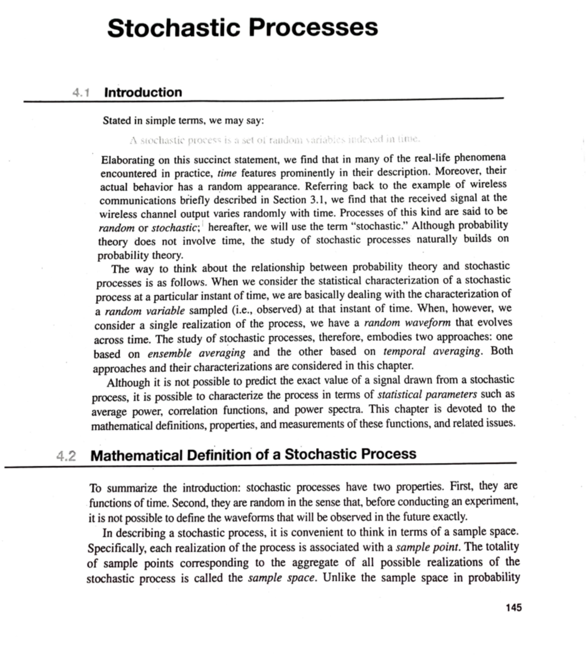 Unit-1 DC - Stochastic Processes 4. 1 Introduction Stated in simple ...
