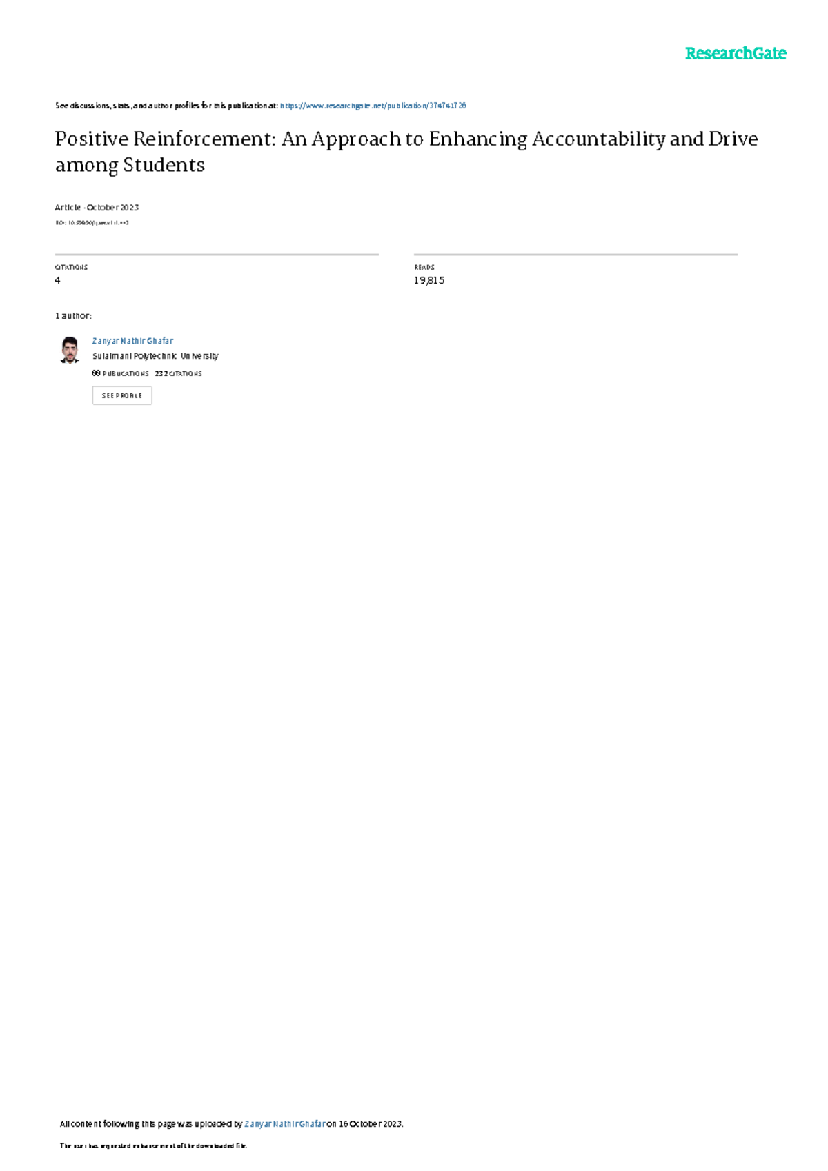 Positive Reinforcement: Enhancing Student Accountability and Drive ...