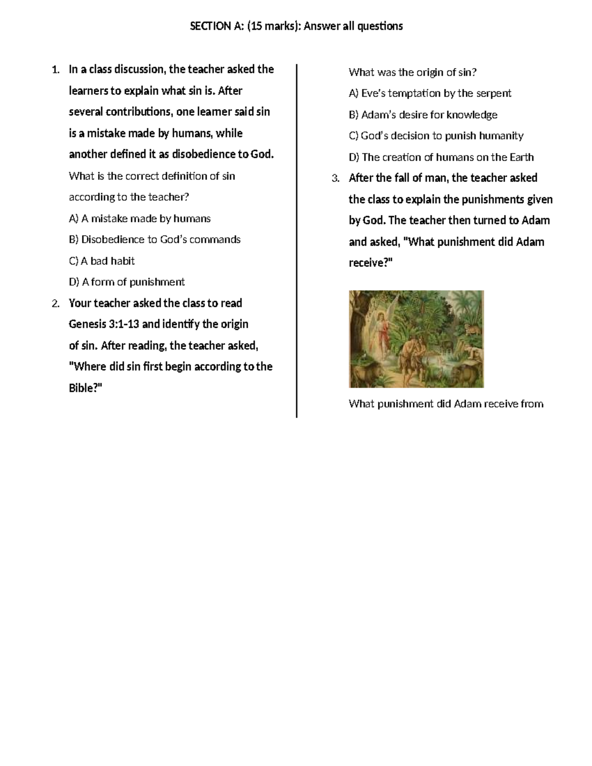 EDU 101: Understanding Sin and Its Consequences - Class Discussion ...