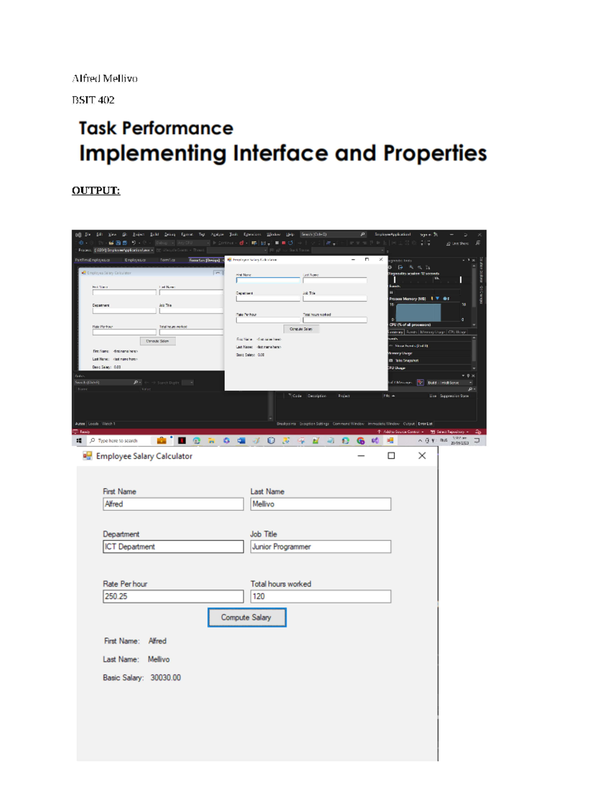 BSIT 402 Final Exam: Implementing Interface & Properties Overview - Studocu