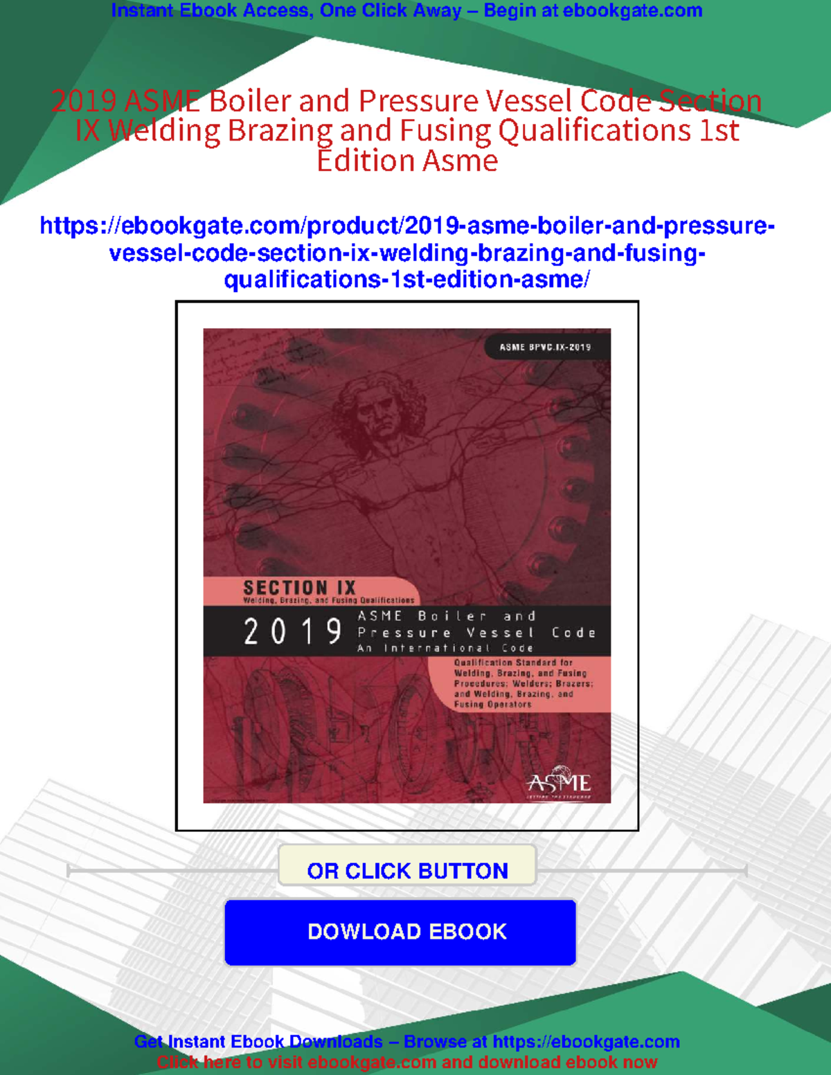 2019 ASME BPVC Section IX: Welding, Brazing, and Fusing Standards - Studocu