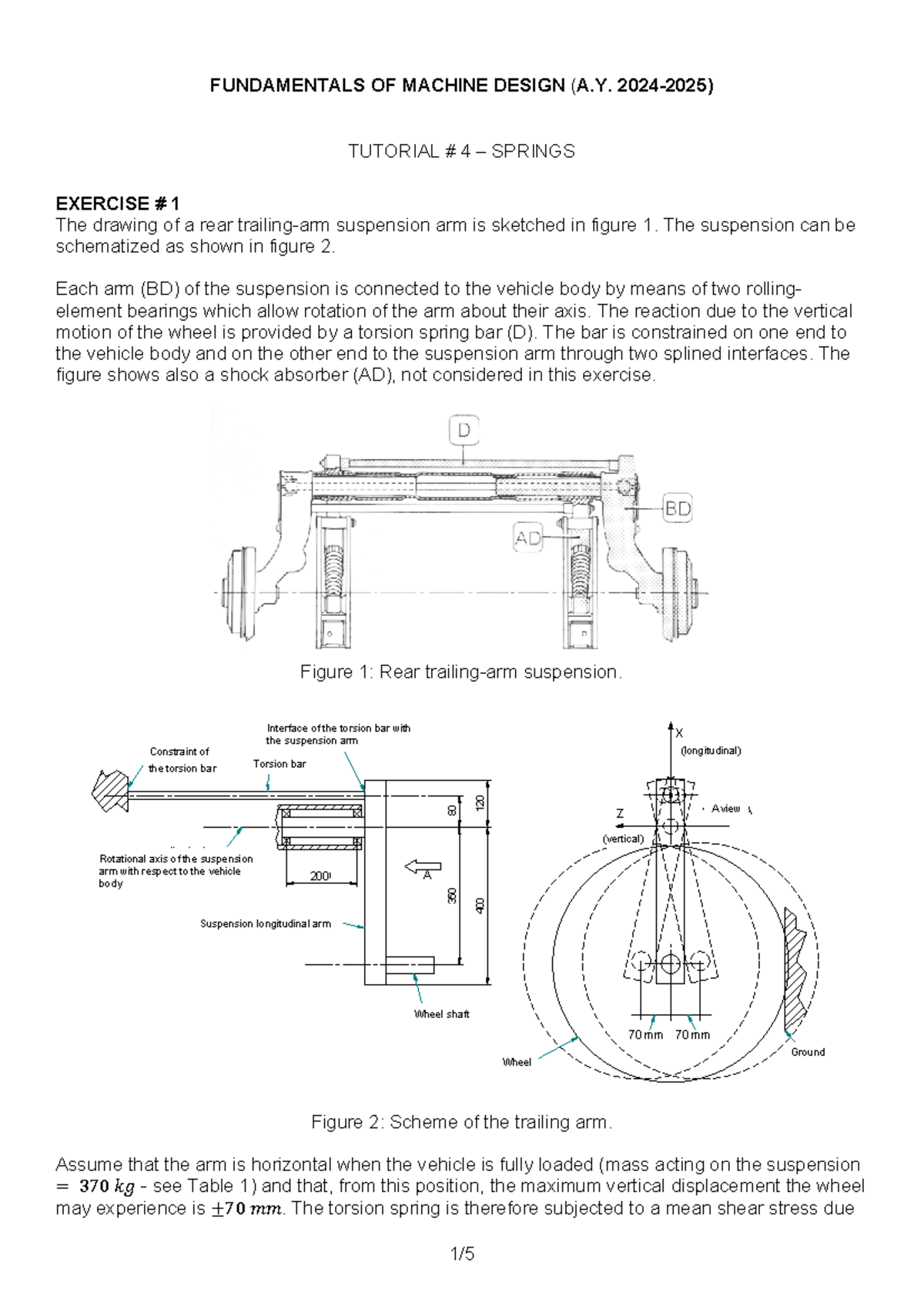 FUNDAMENTALS OF MACHINE DESIGN (A.Y.) - TUTORIAL 4: SPRINGS EXERCISES - Studocu