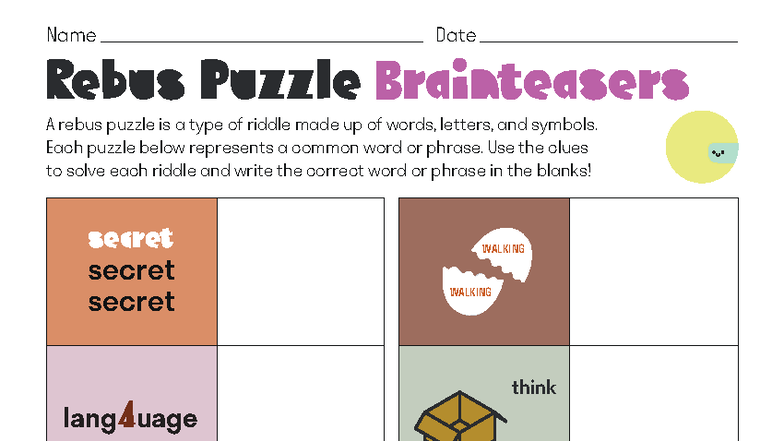 Rebus-puzzle-brainteasers - Rebus Puzzle Brainteasers A rebus puzzle is ...