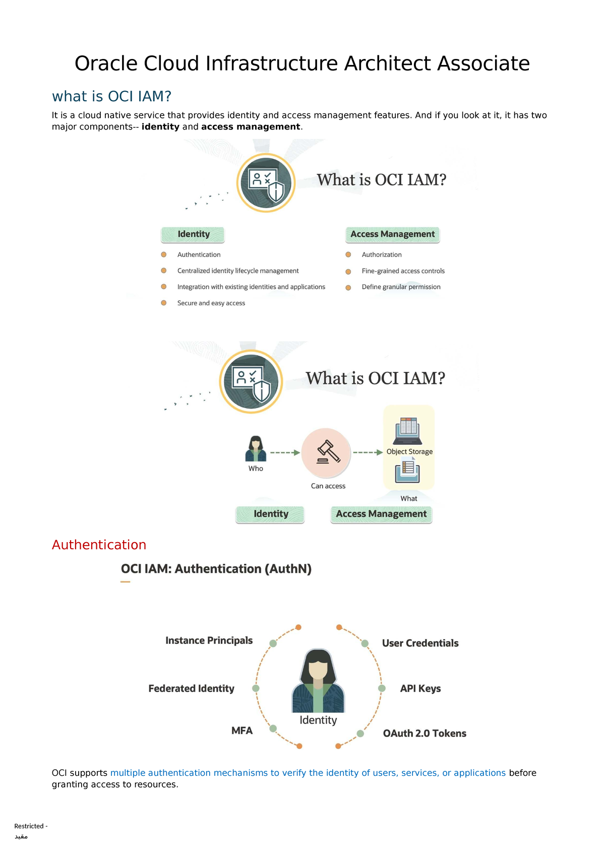 OCI 1 - Oracle Cloud Infrastructure IAM Overview and Best Practices - Studocu