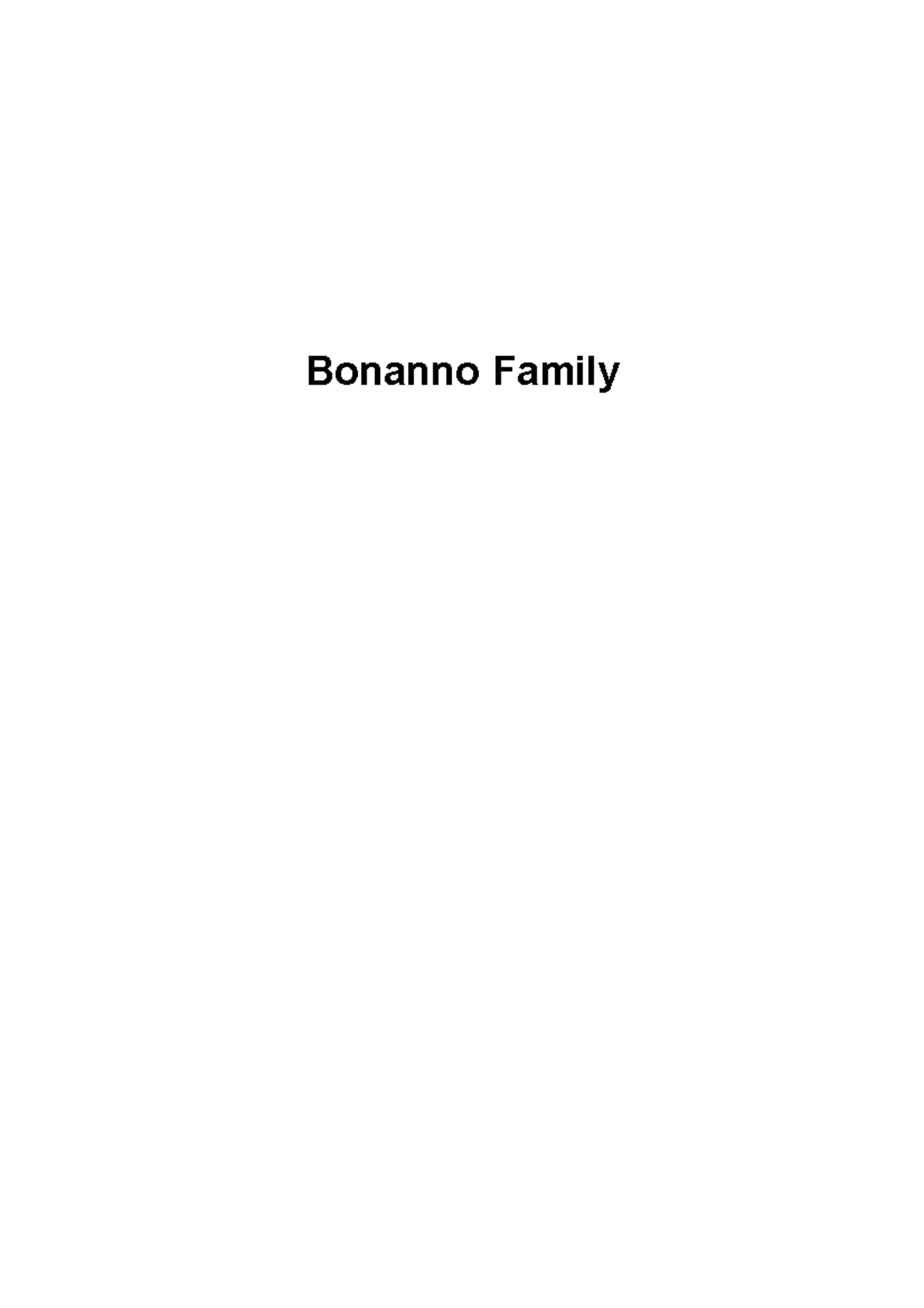 Bonanno ...